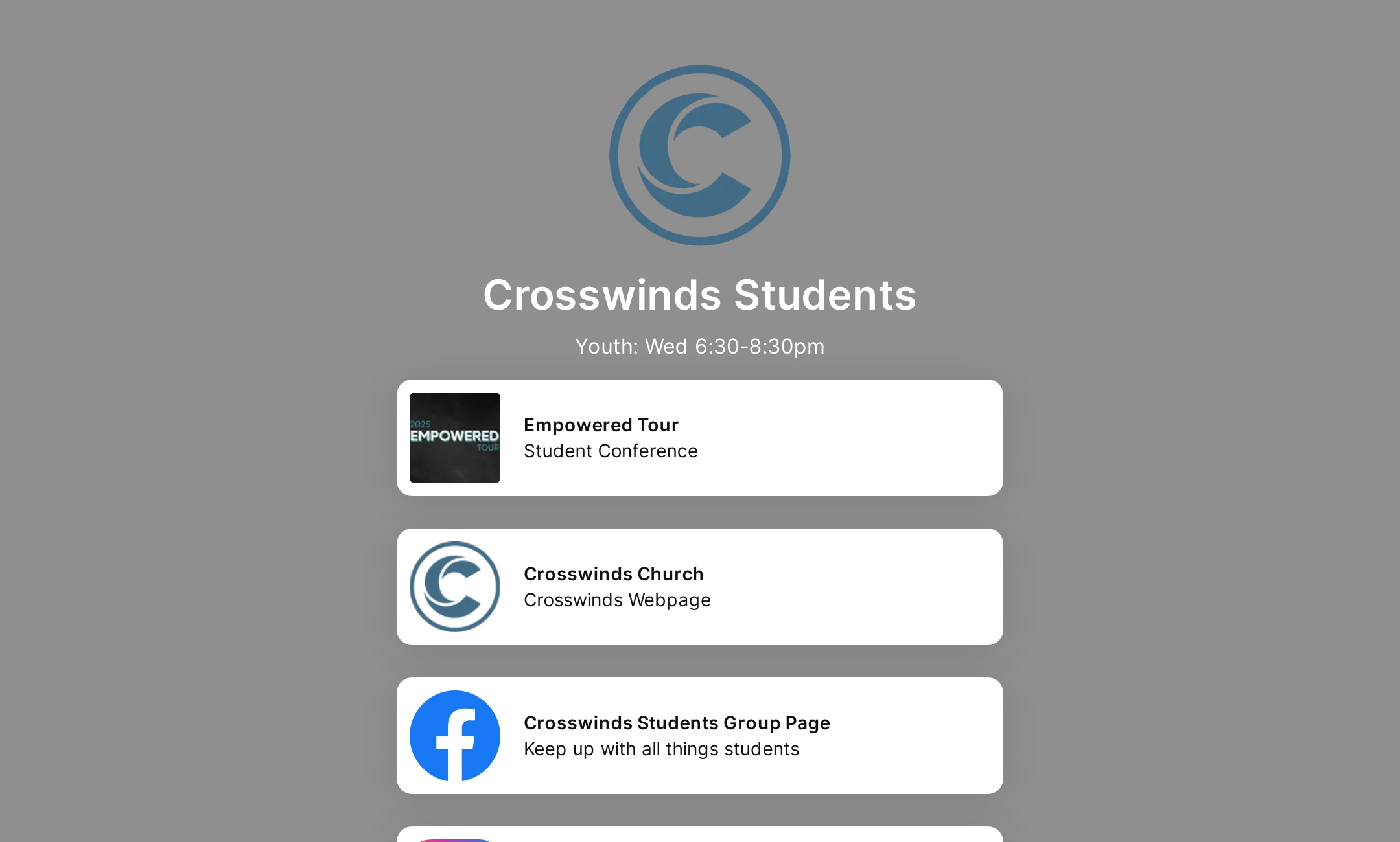 Crosswinds Students' Flowpage