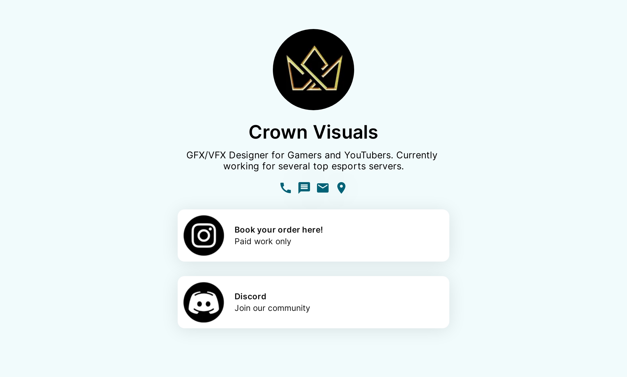 Crown Visuals' Flowpage