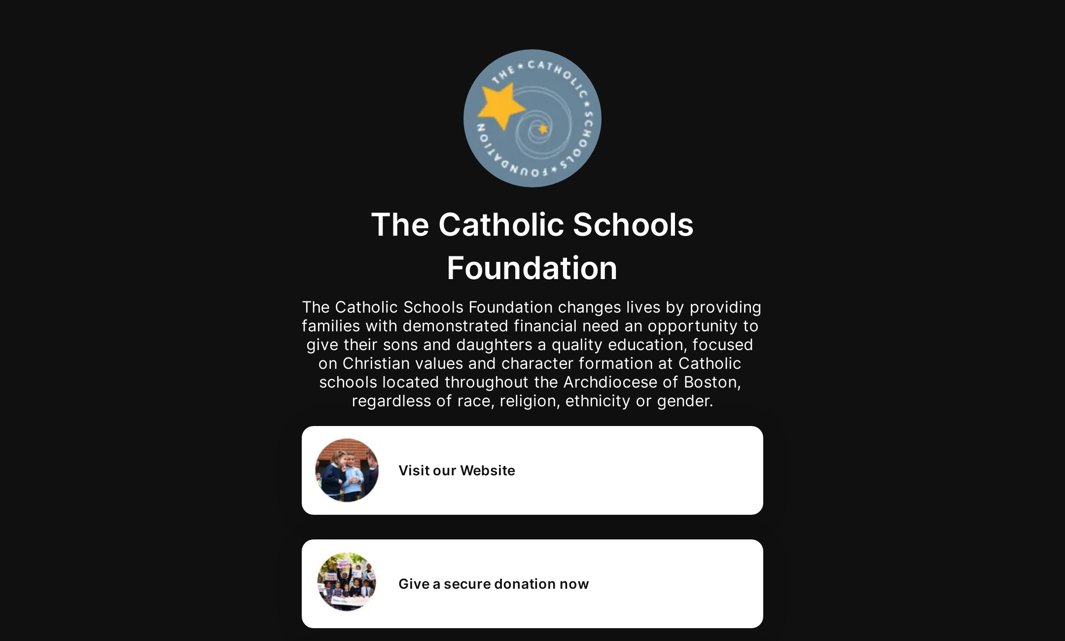 The Catholic Schools Foundation's Flowpage