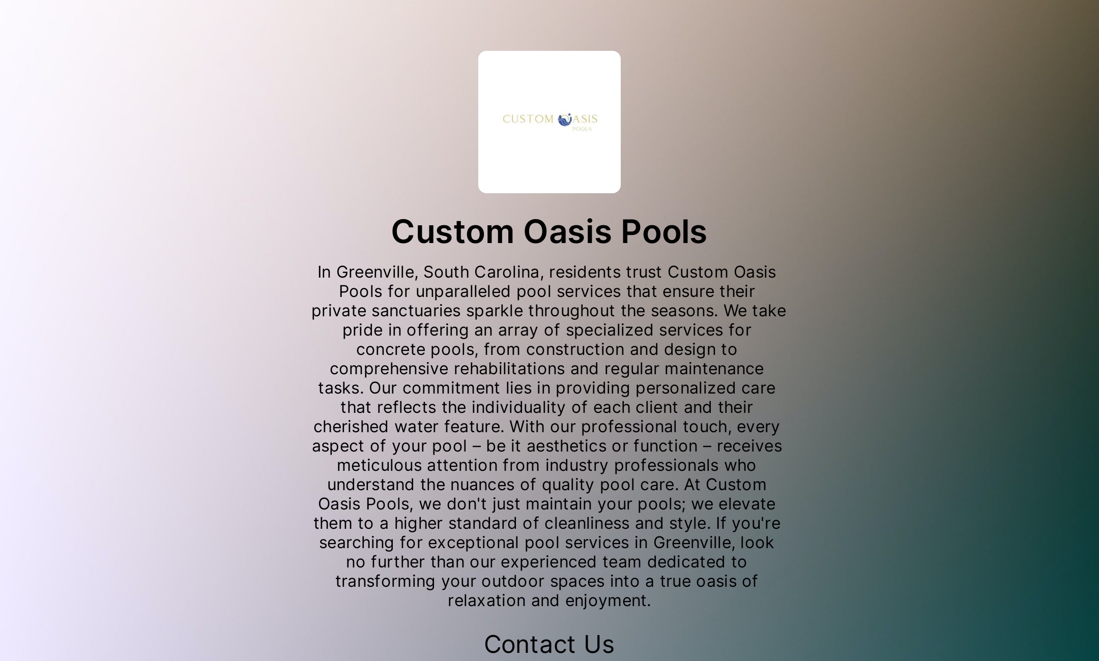 Custom Oasis Pools' Flowpage