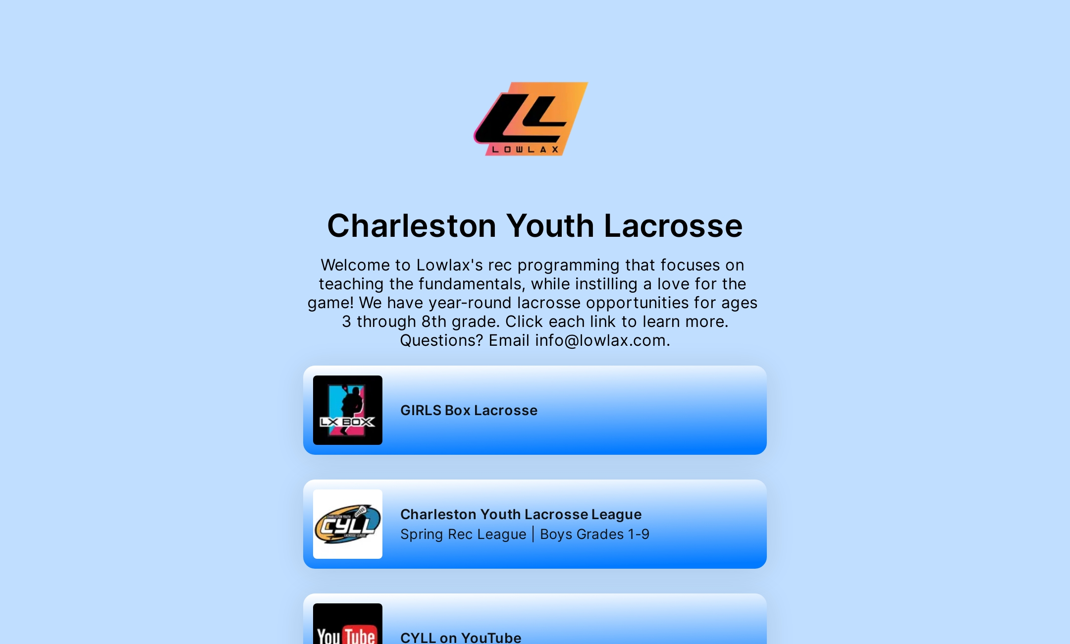 Charleston Youth Lacrosse's Flowpage