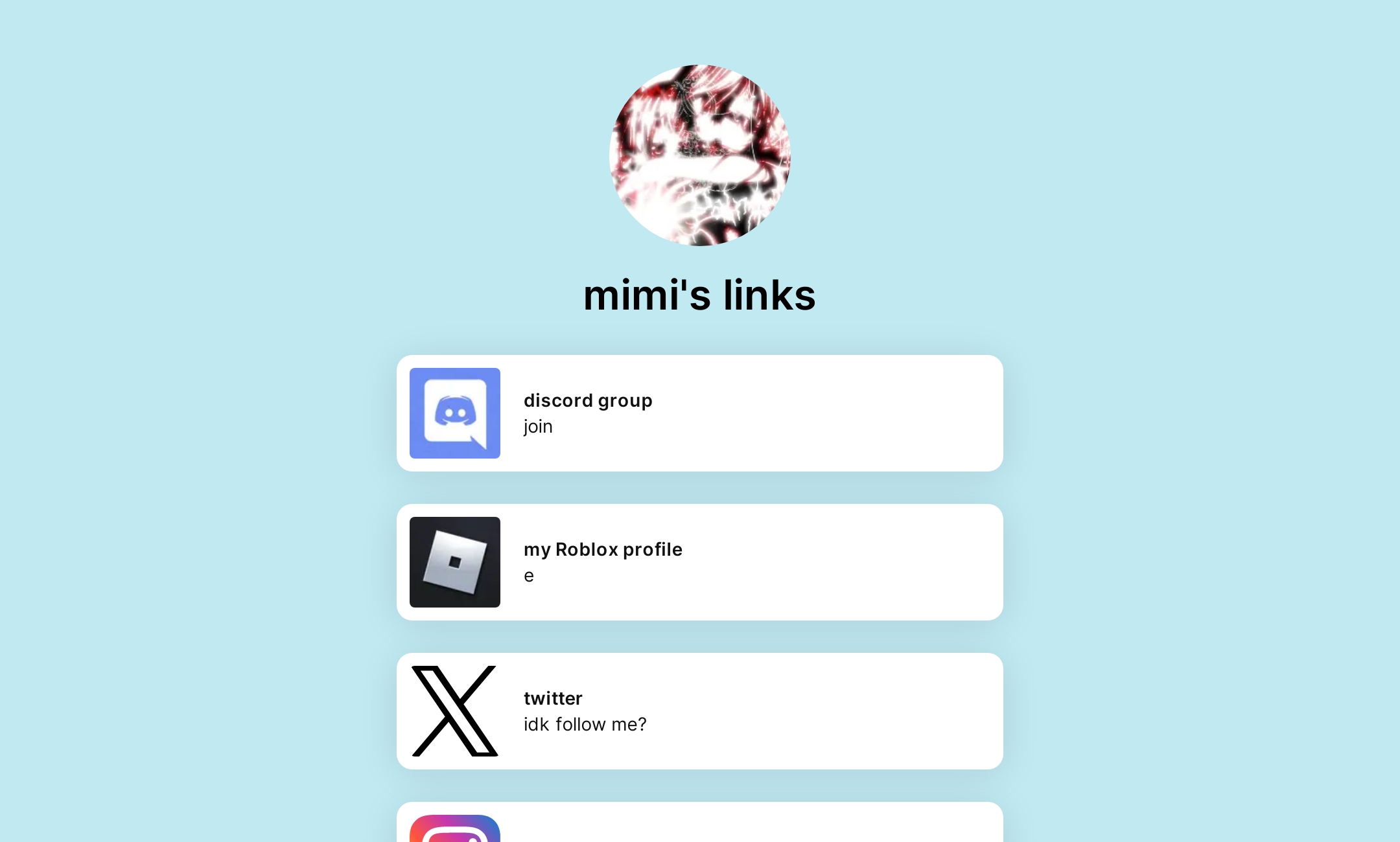 mimi's links' Flowpage