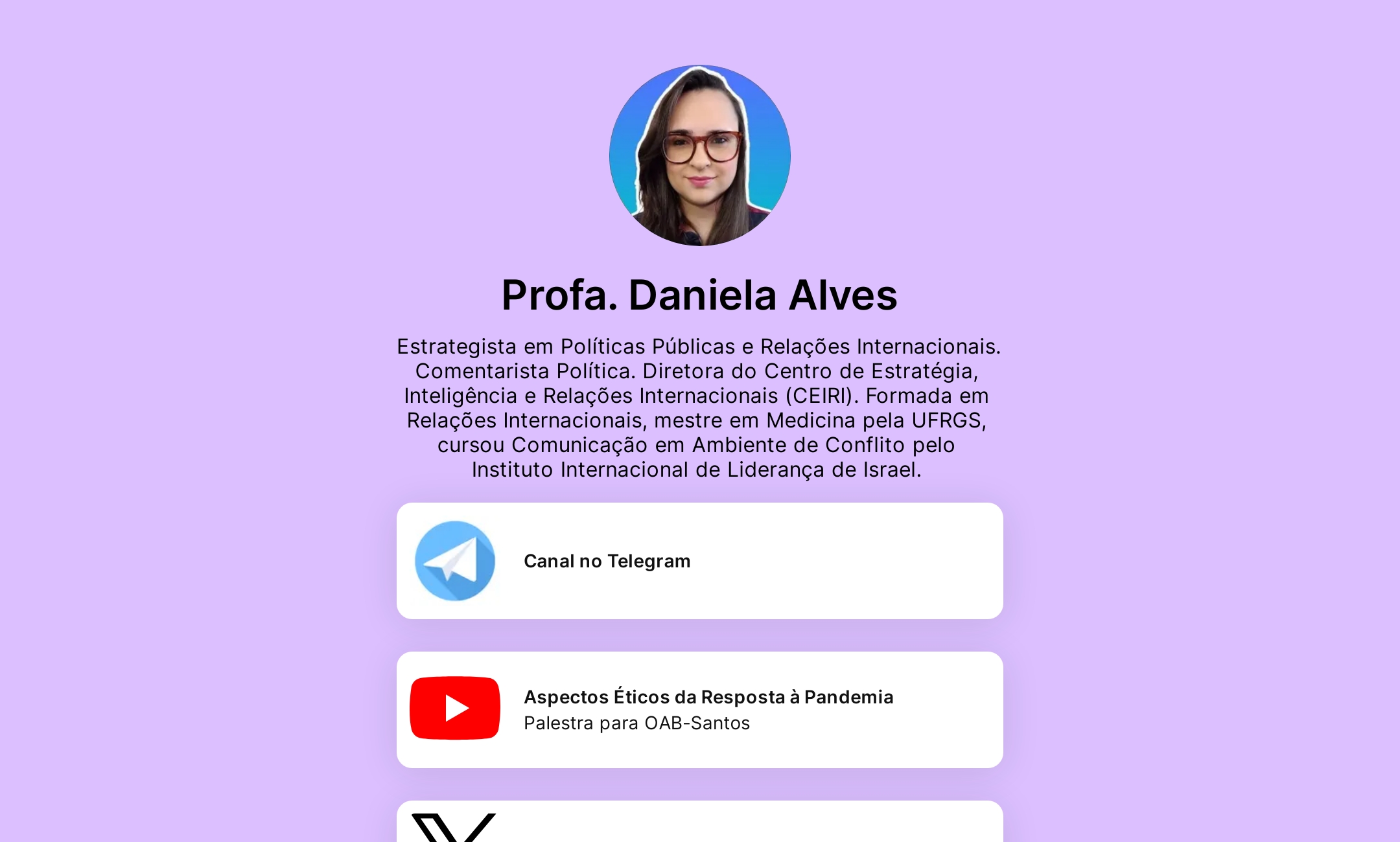 Profa. Daniela Alves' Flowpage