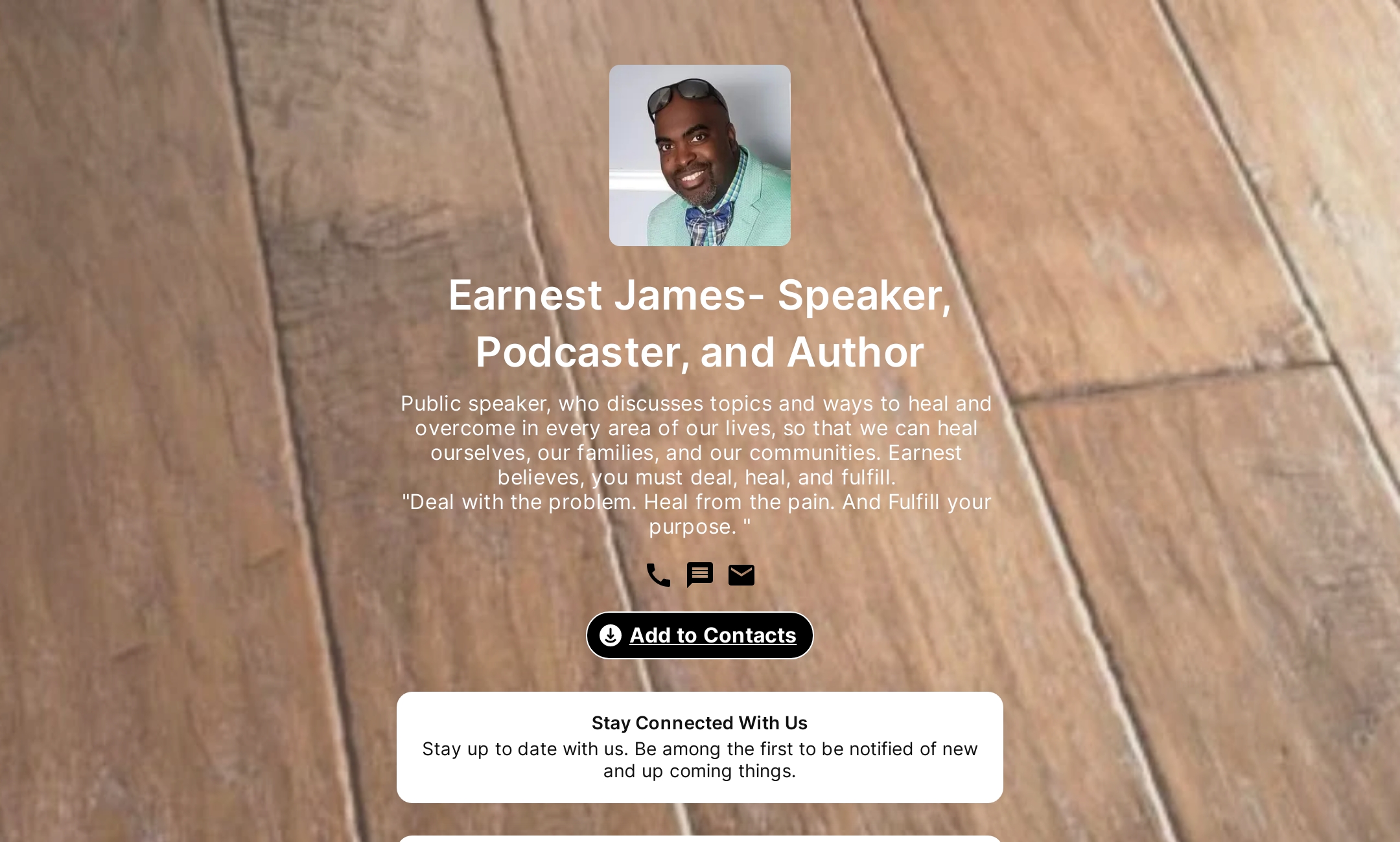 Earnest James- Speaker, Podcaster, and Author 's Flowpage