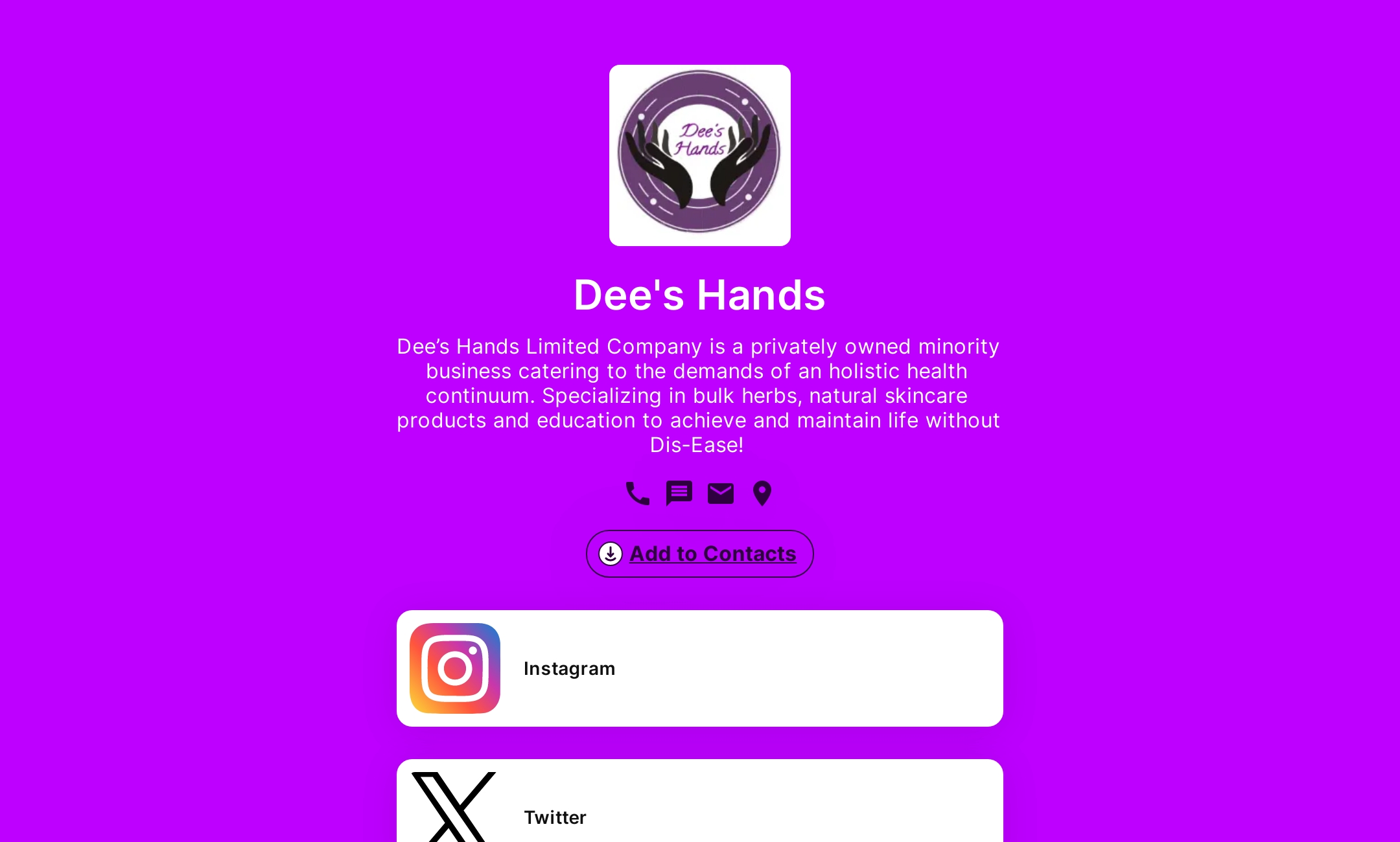 Dee's Hands' Flowpage