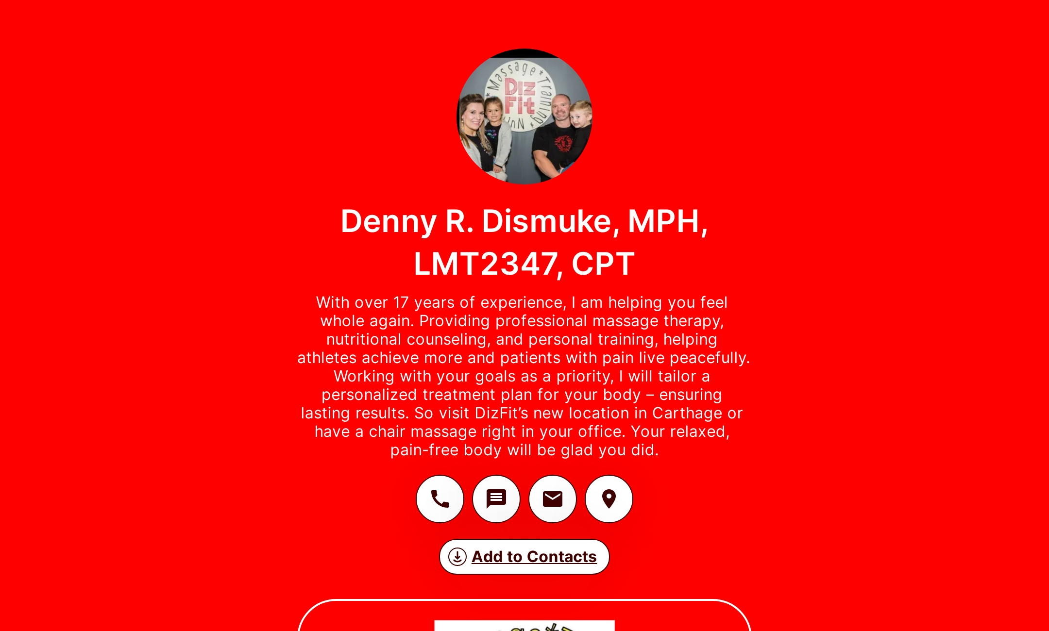 Denny R. Dismuke, MPH, LMT2347, CPT's Flowpage