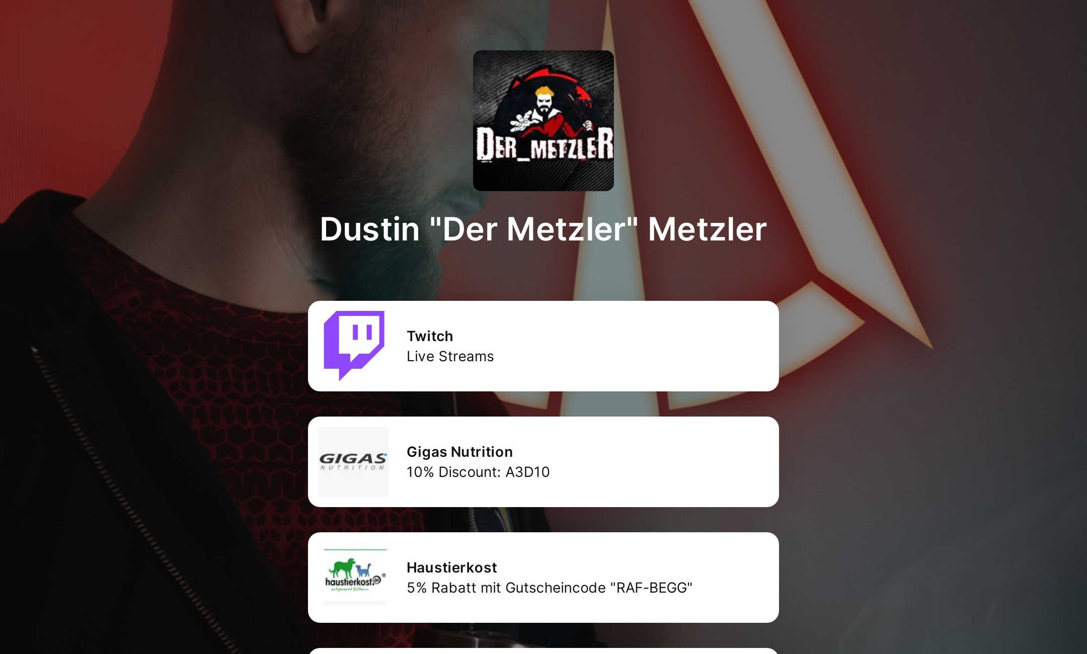 Dustin "Der Metzler" Metzler's Flowpage