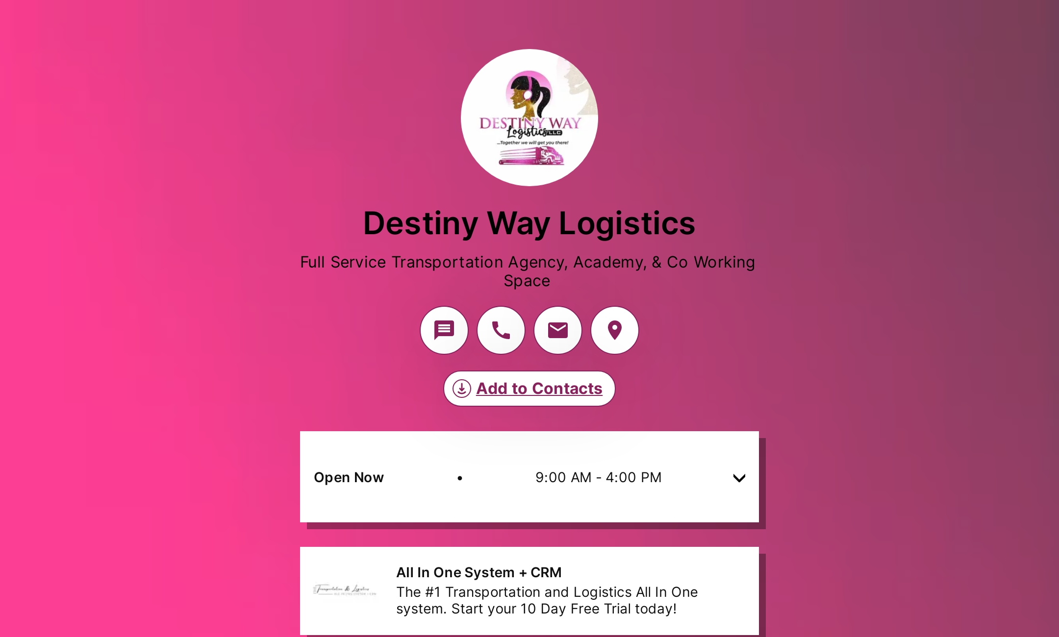 Destiny Way Logistics 's Flowpage