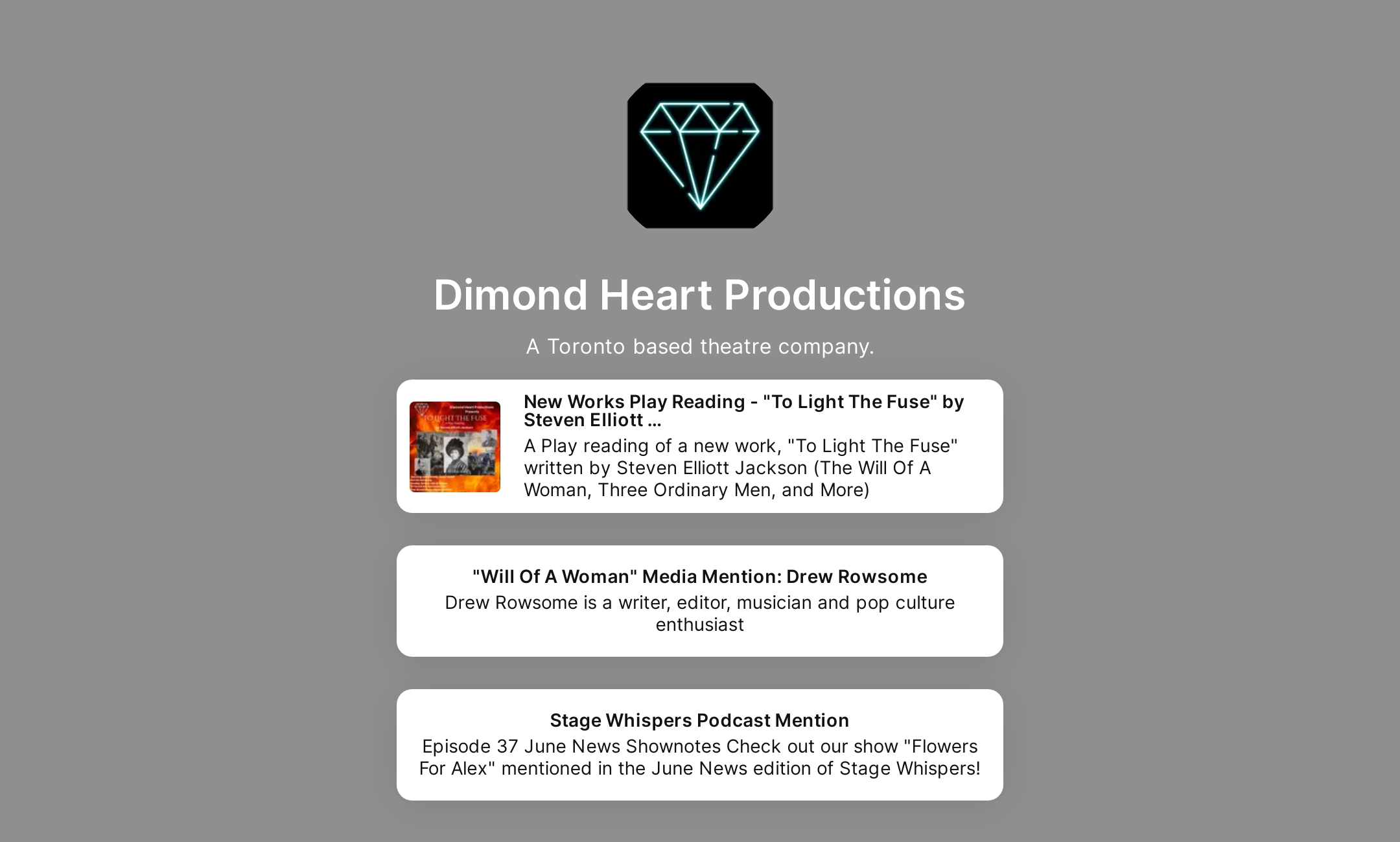 Dimond Heart Productions' Flowpage