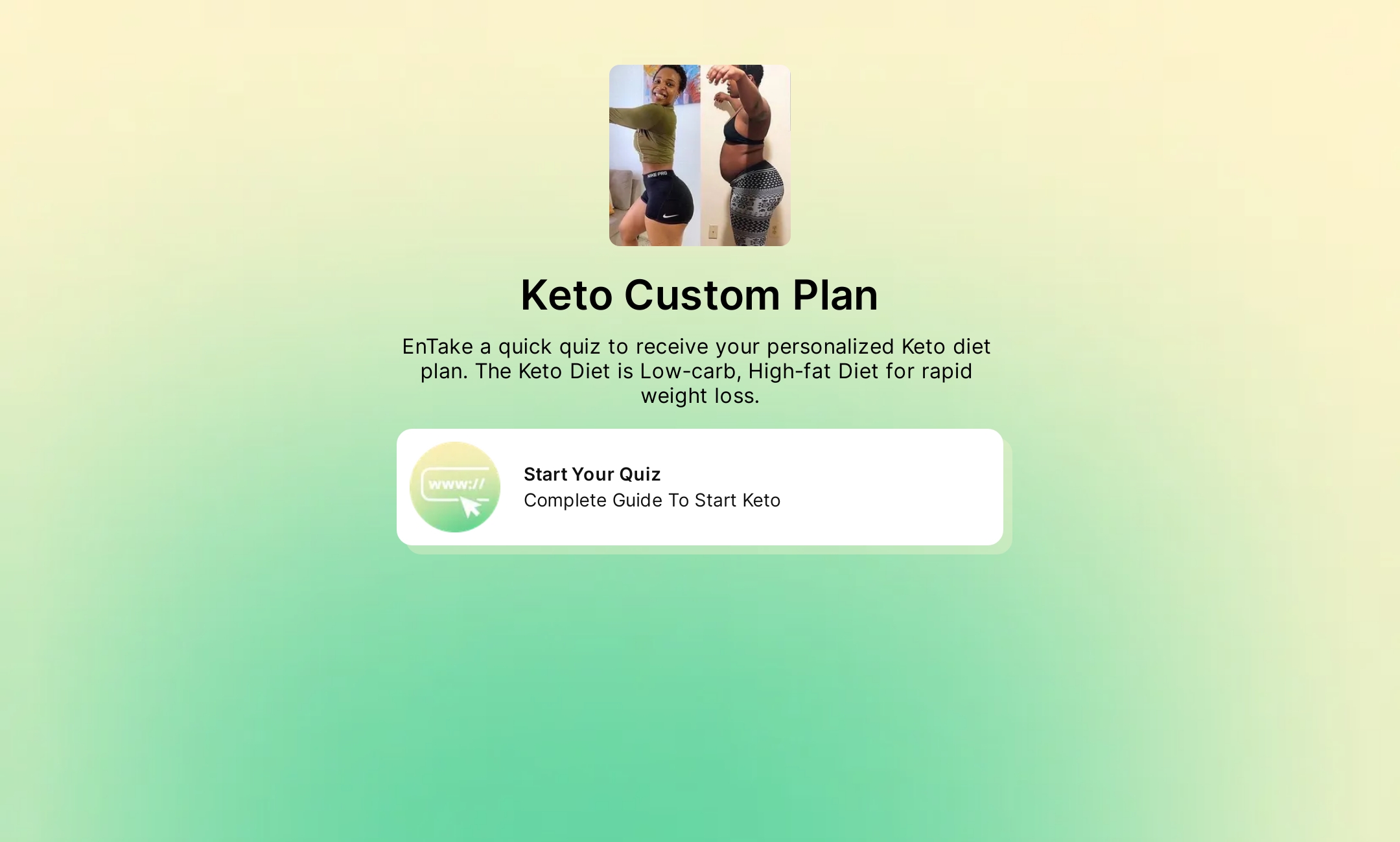 Keto Custom Plan's Flowpage
