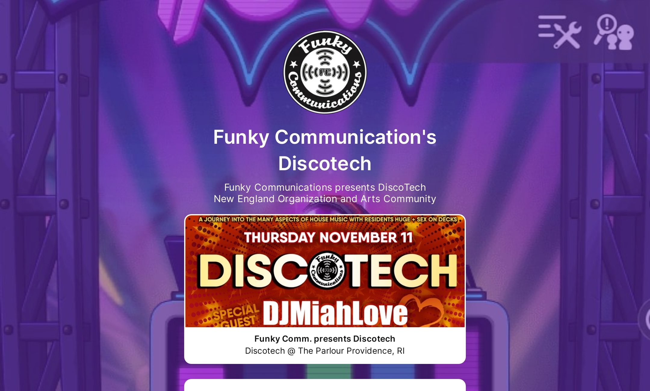 Funky Communication's Discotech's Flowpage