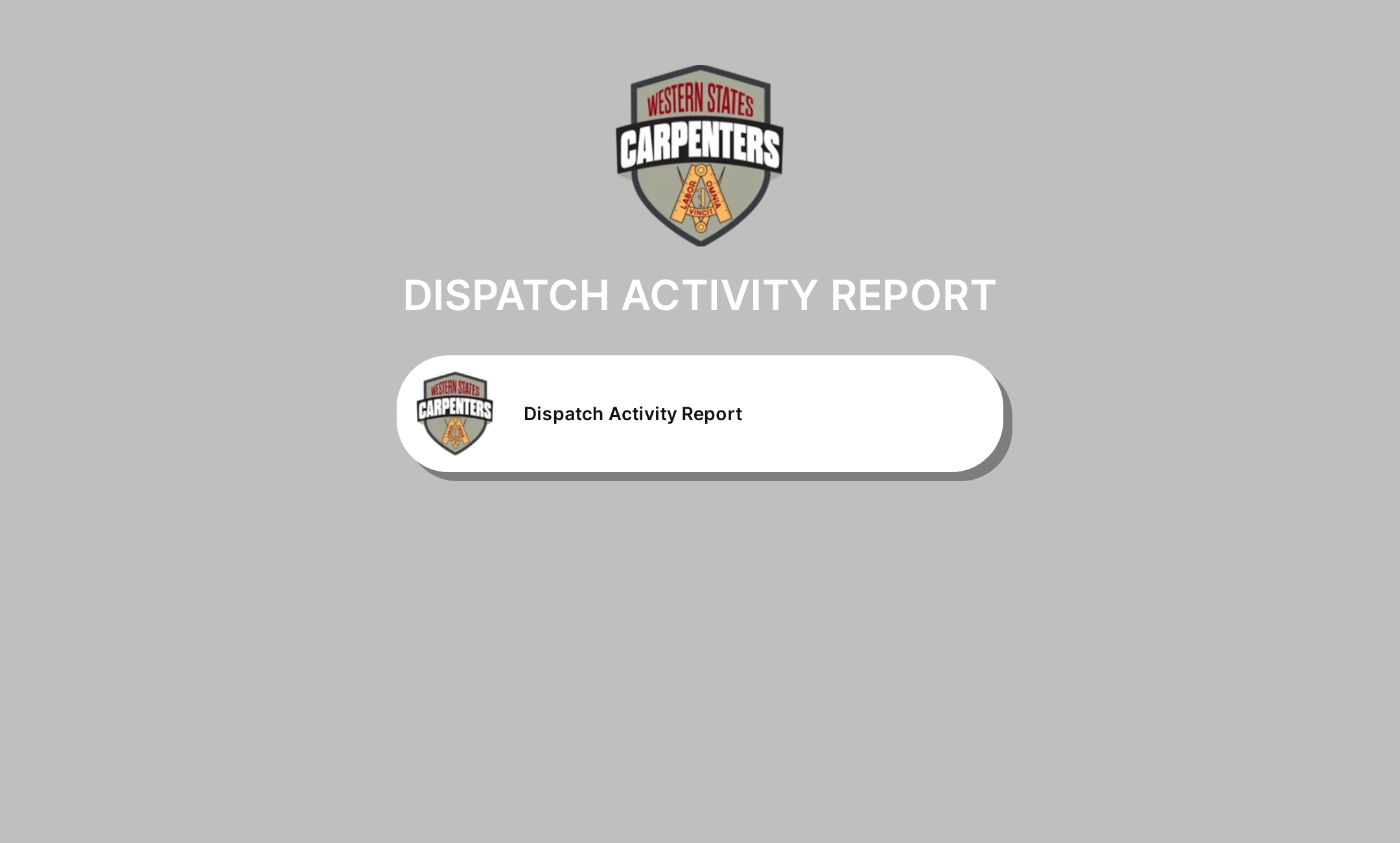 DISPATCH ACTIVITY REPORT's Flowpage