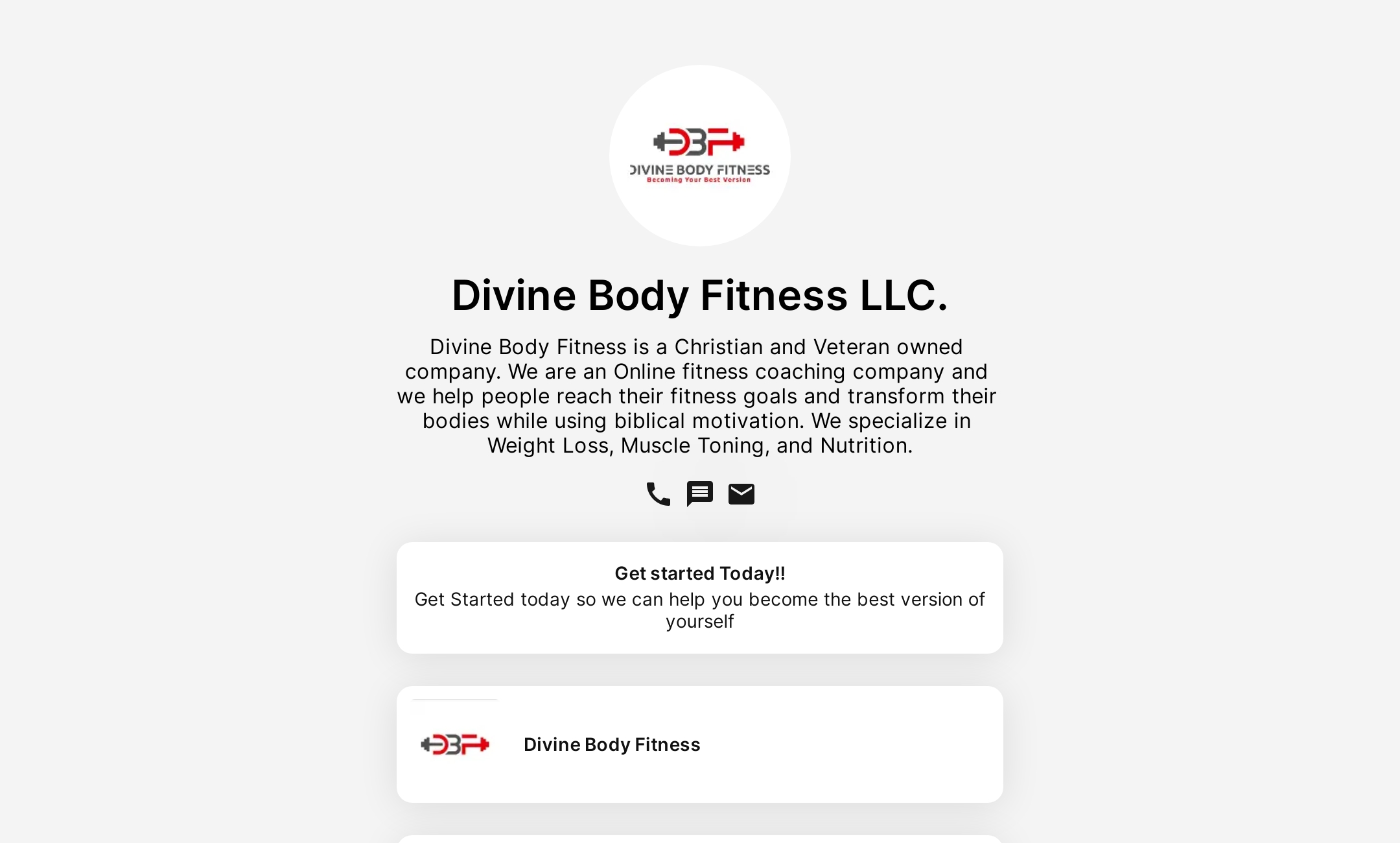 Divine Body Fitness LLC. 's Flowpage