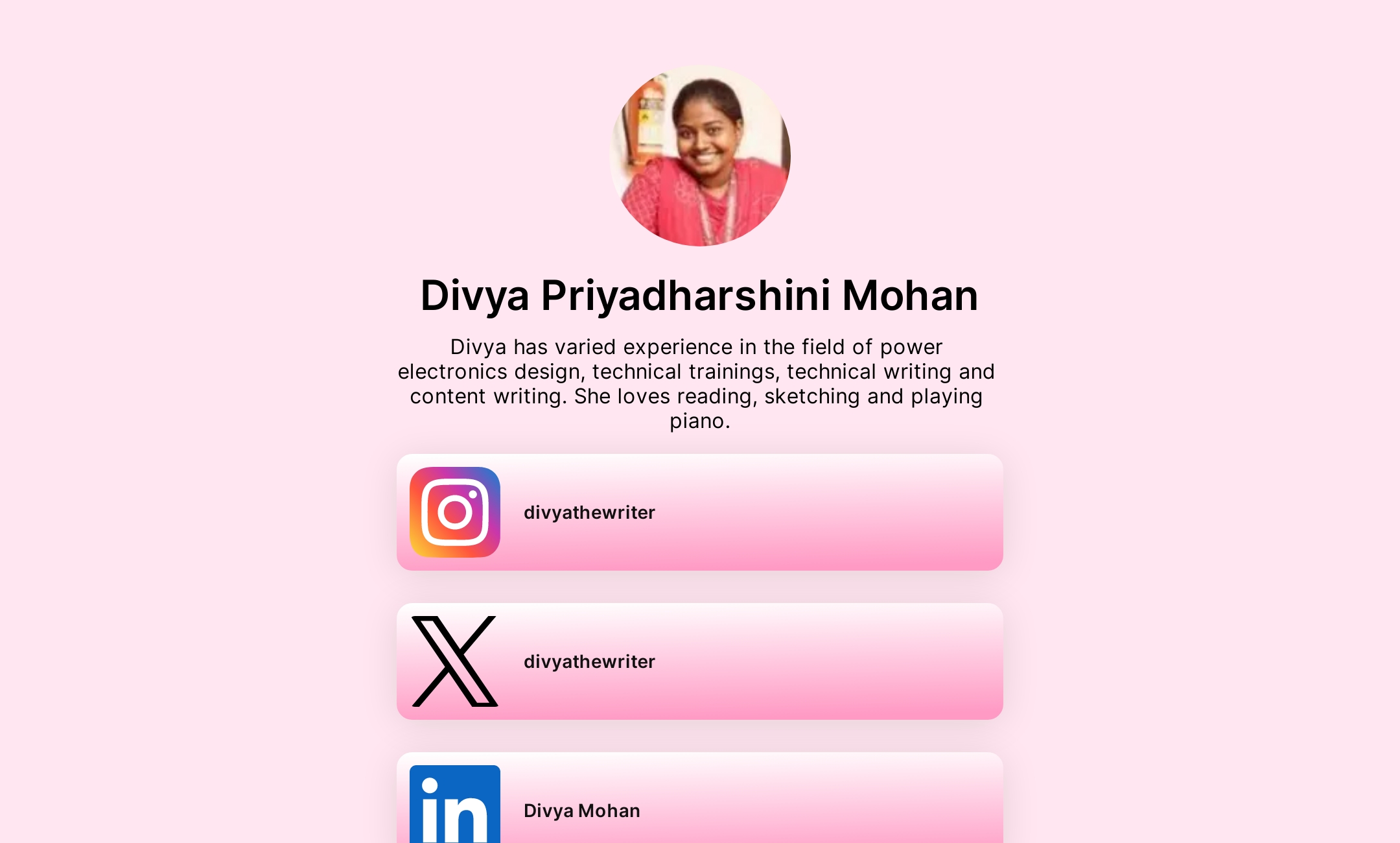 Divya Priyadharshini Mohan's Flowpage