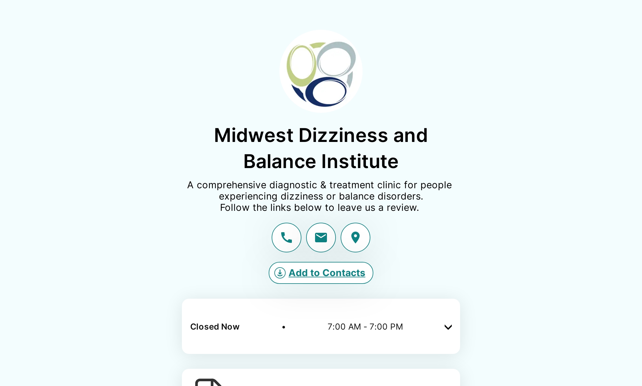 Midwest Dizziness and Balance Institute 's Flowpage