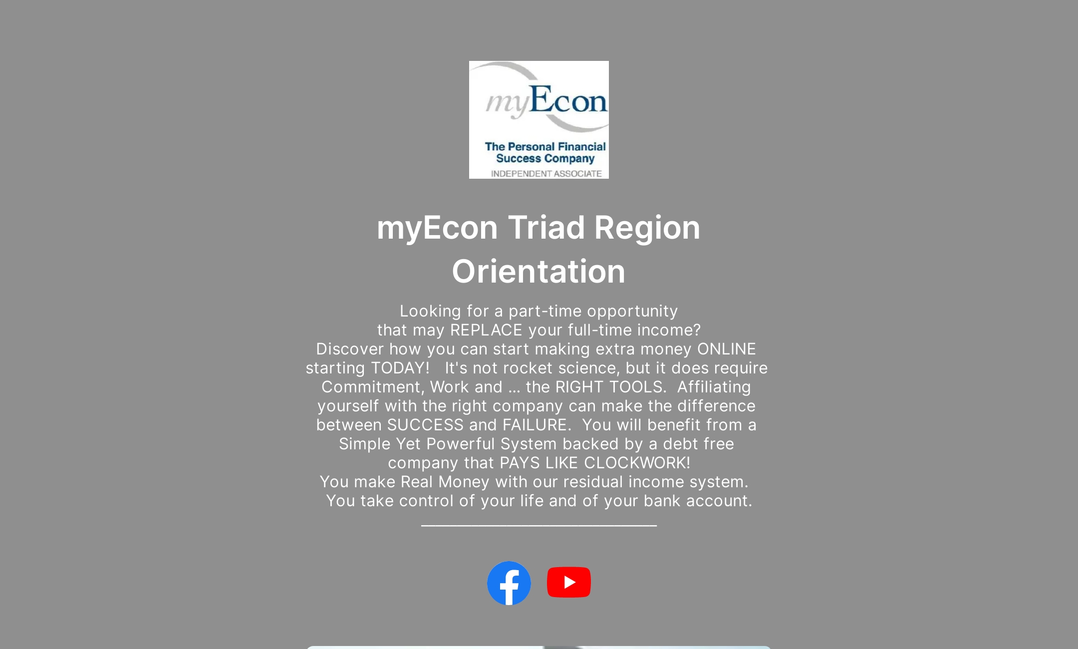 myEcon Triad Region Orientation's Flowpage