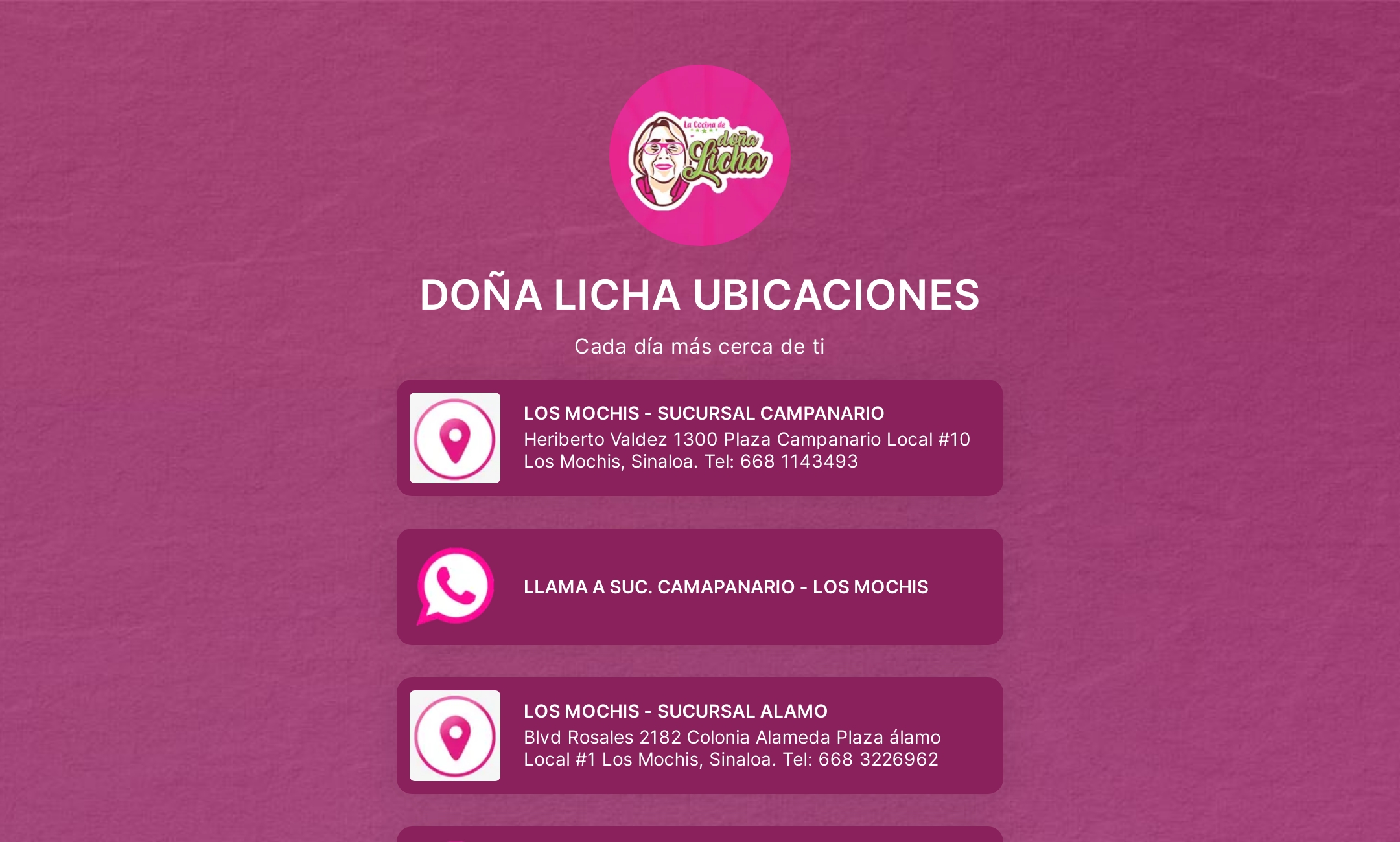 DOÑA LICHA UBICACIONES's Flowpage