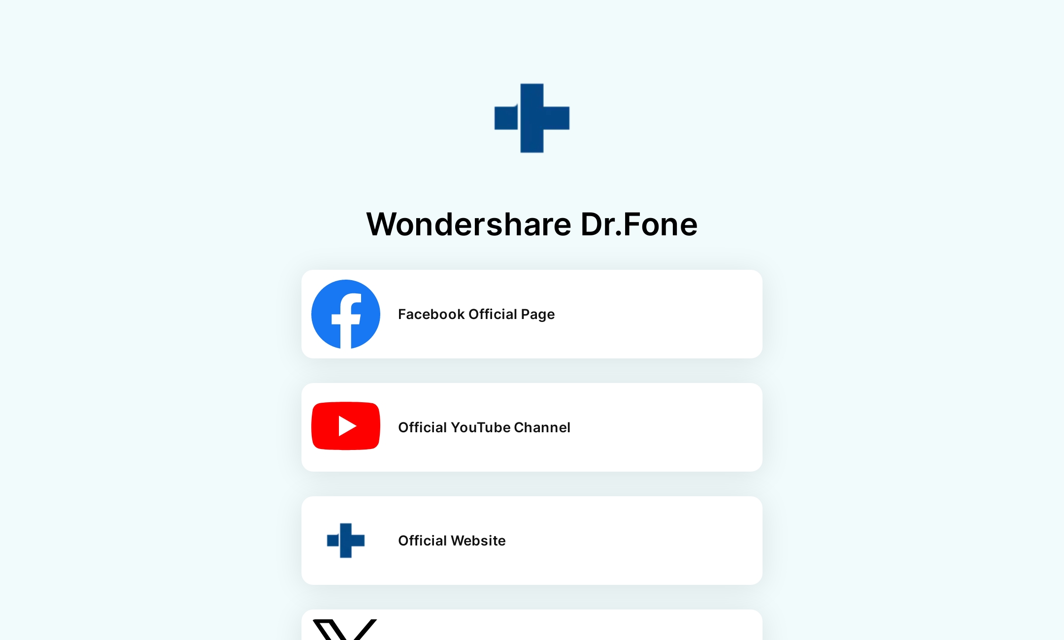 Wondershare Dr.Fone's Flowpage