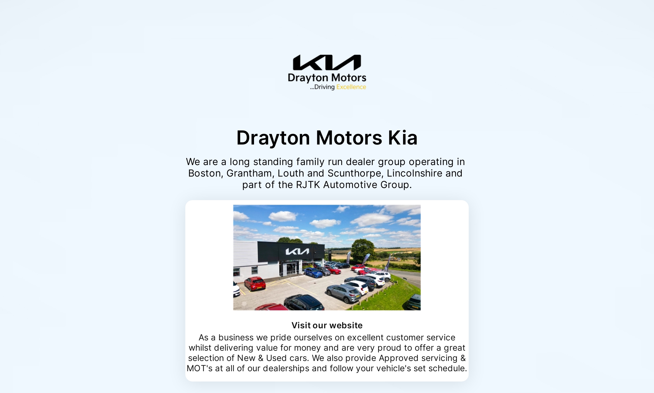 Drayton Motors Kia's Flowpage