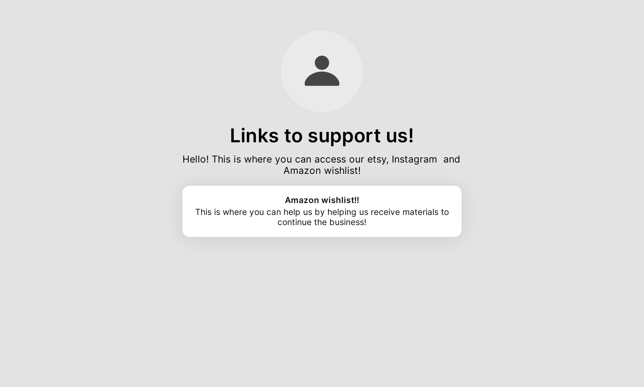 Links to support us!'s Flowpage