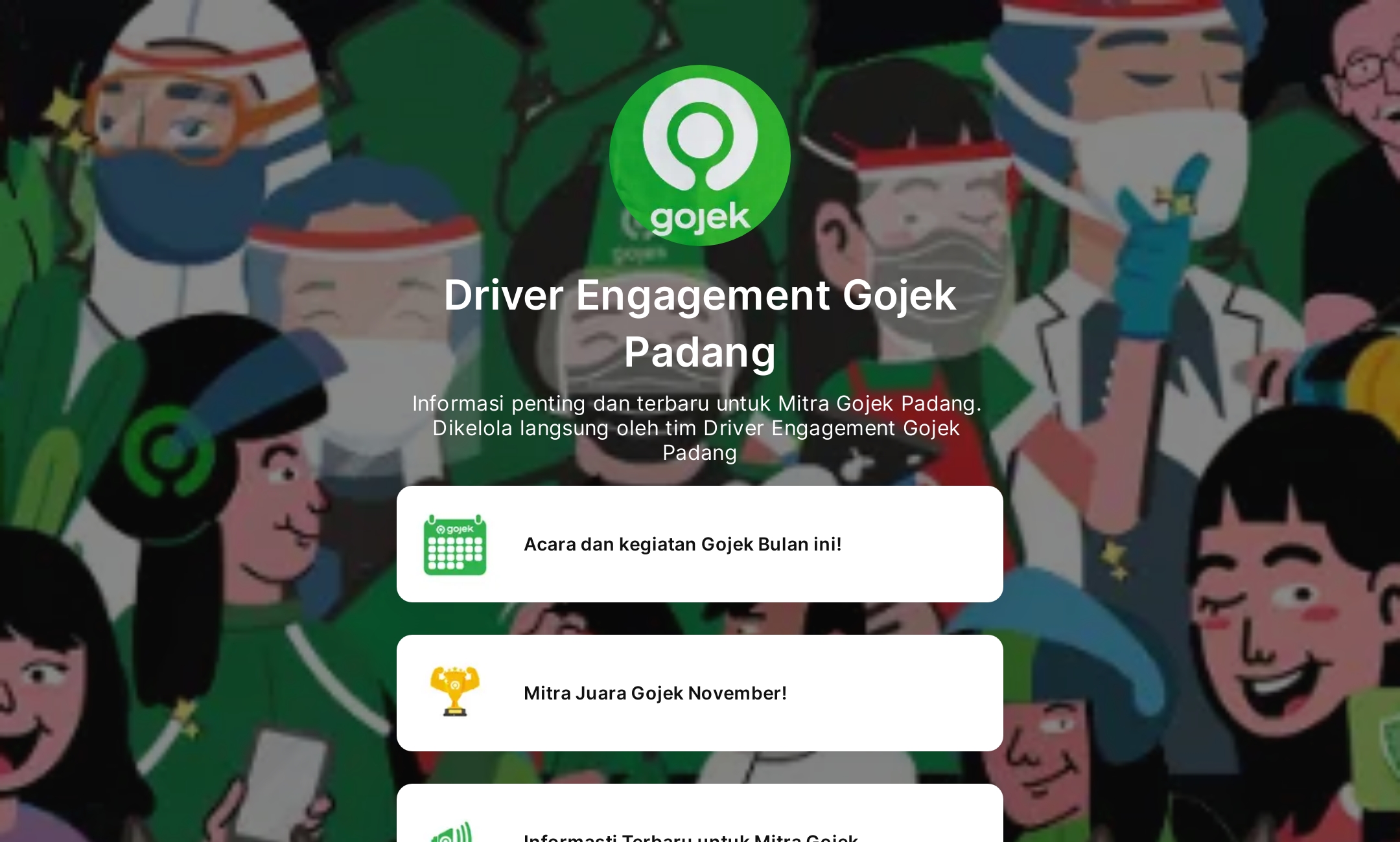 Driver Engagement Gojek Padang's Flowpage
