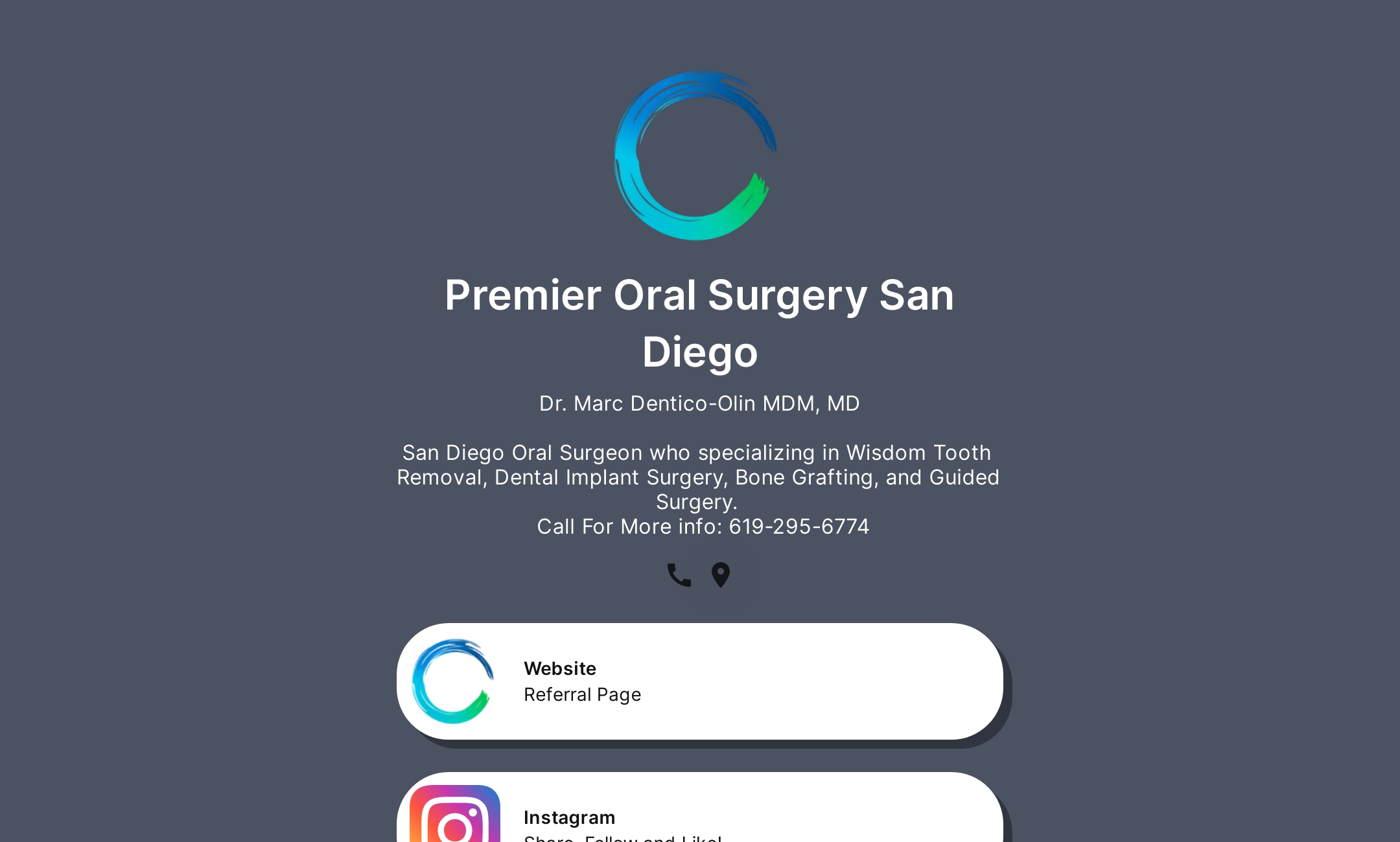 Premier Oral Surgery San Diego's Flowpage