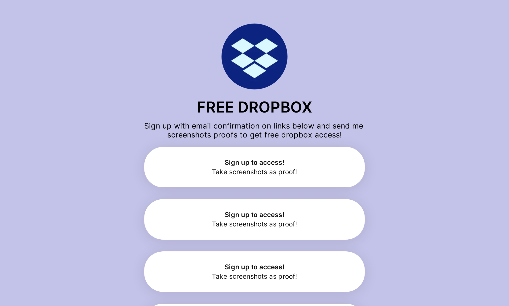 FREE DROPBOX's Flowpage