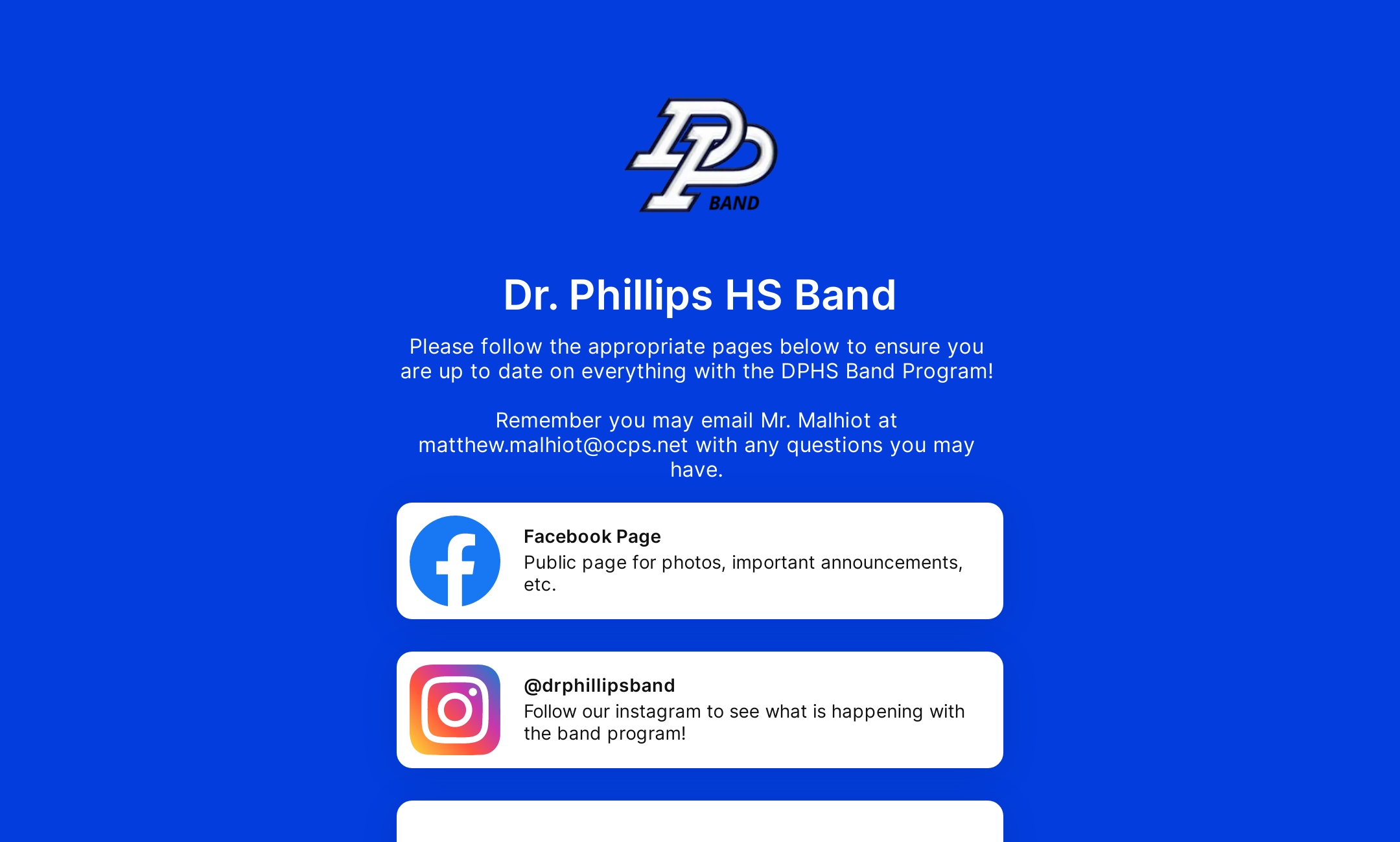 Dr. Phillips HS Band 's Flowpage
