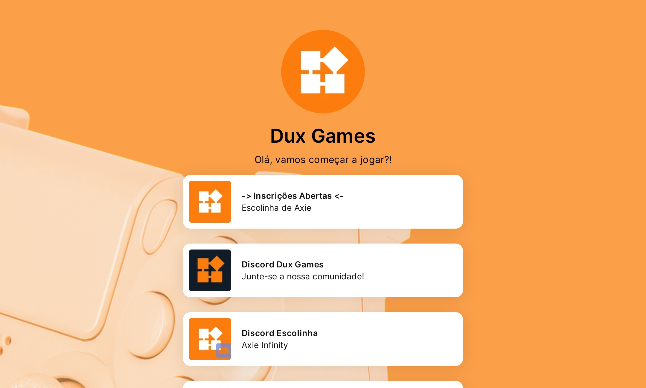 Dux Games' Flowpage