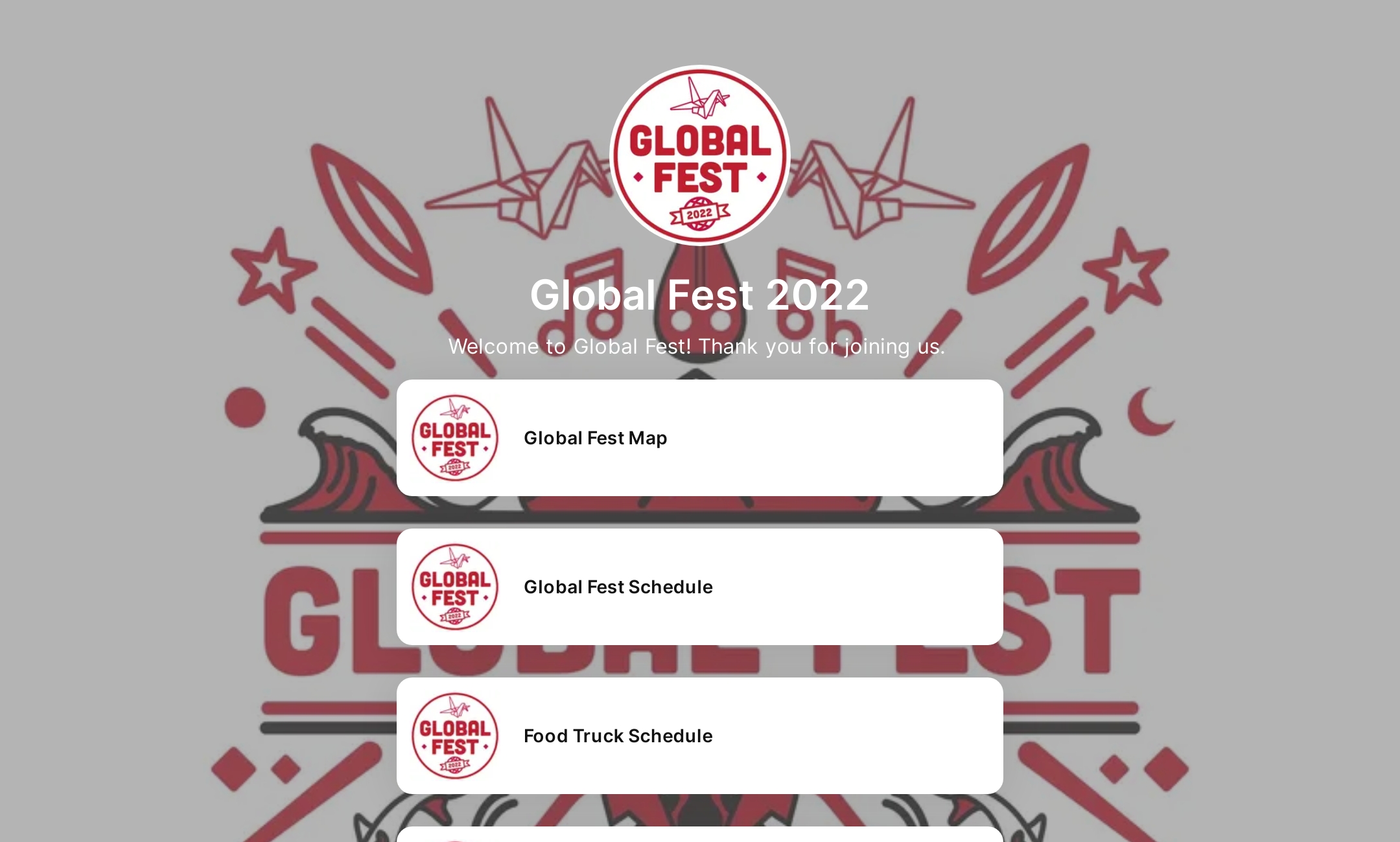 Global Fest 2022's Flowpage