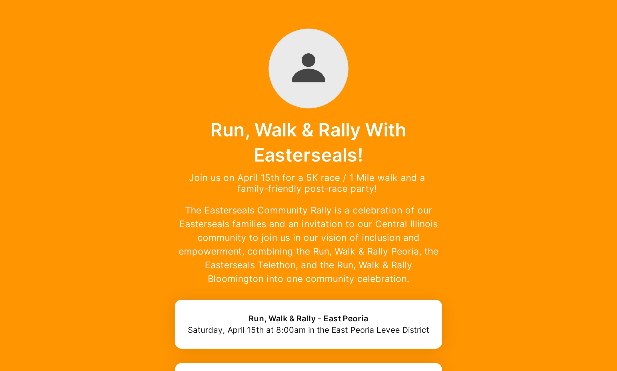 Run, Walk & Rally With Easterseals! 's Flowpage