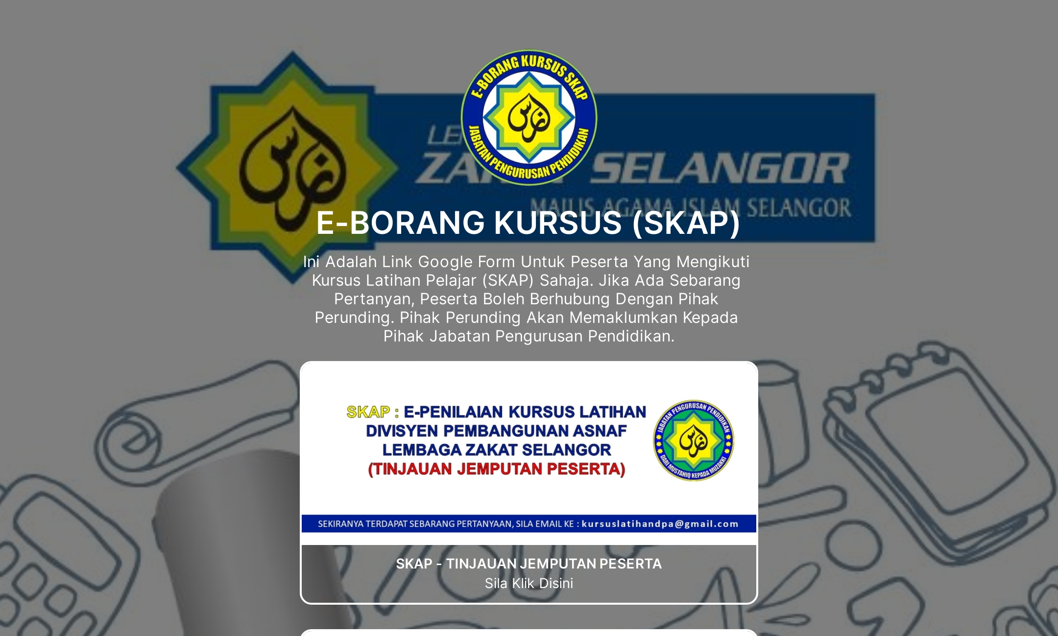 E-BORANG KURSUS (SKAP)'s Flowpage