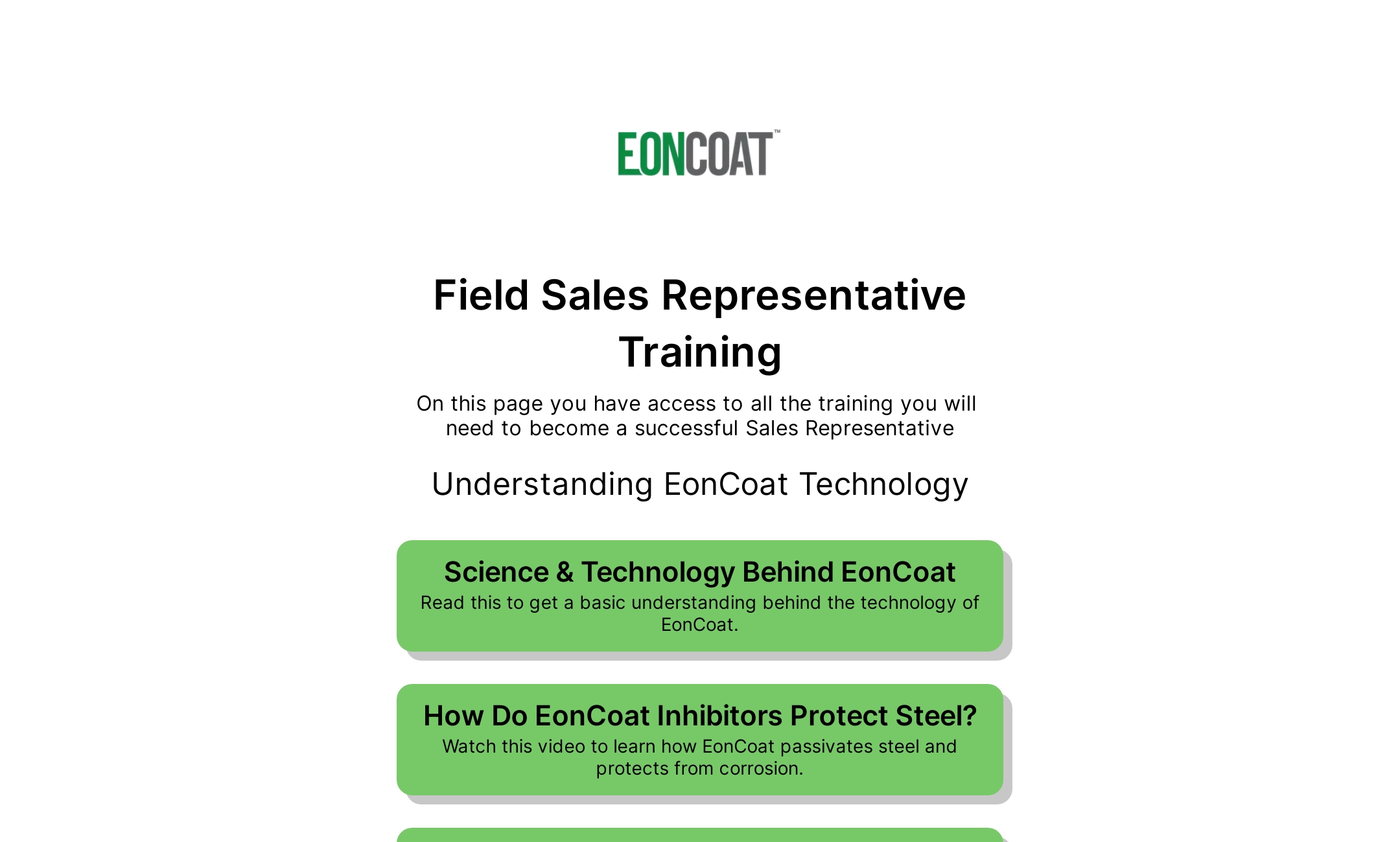 Field Sales Representative Training's Flowpage