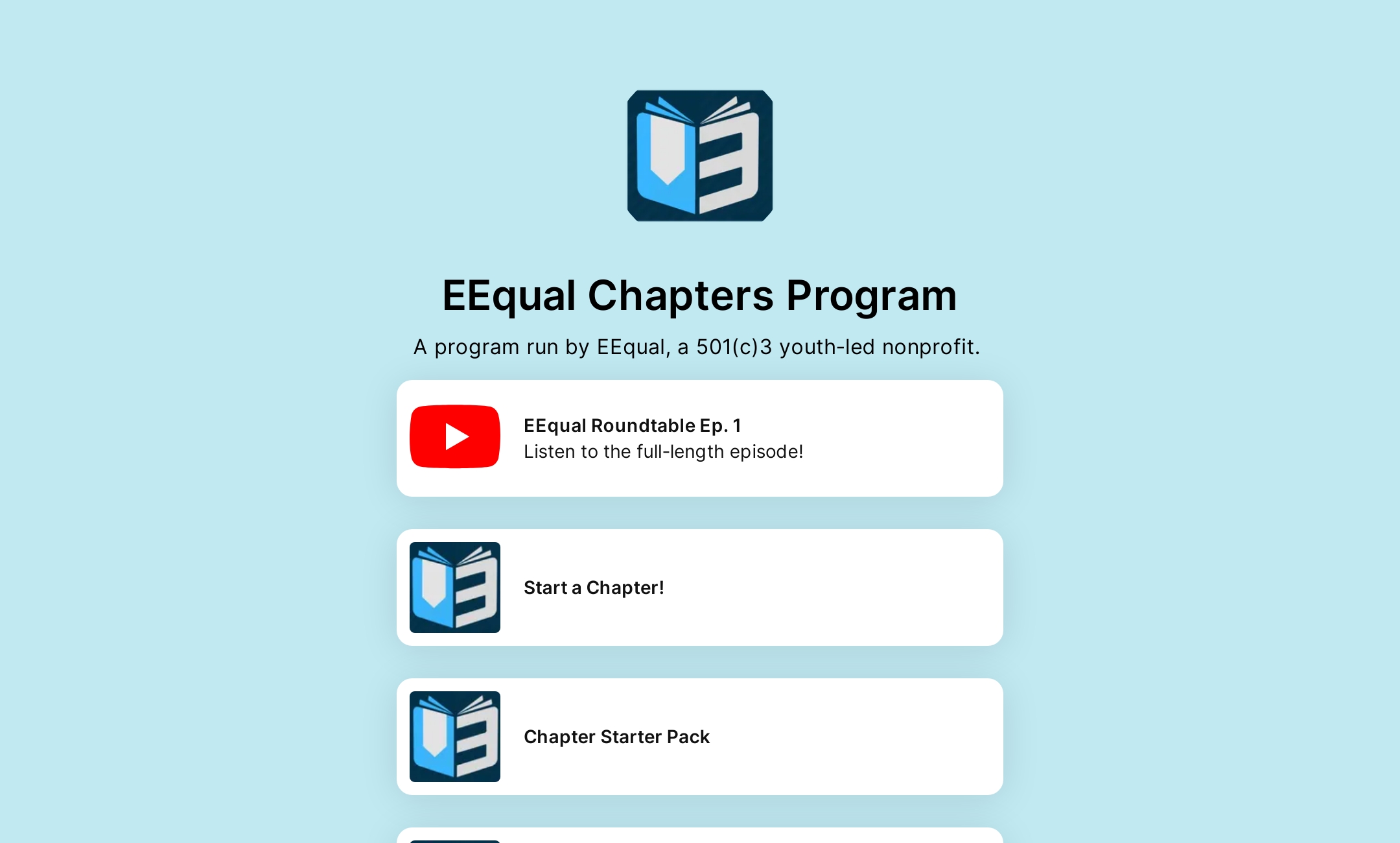 EEqual Chapters Program's Flowpage