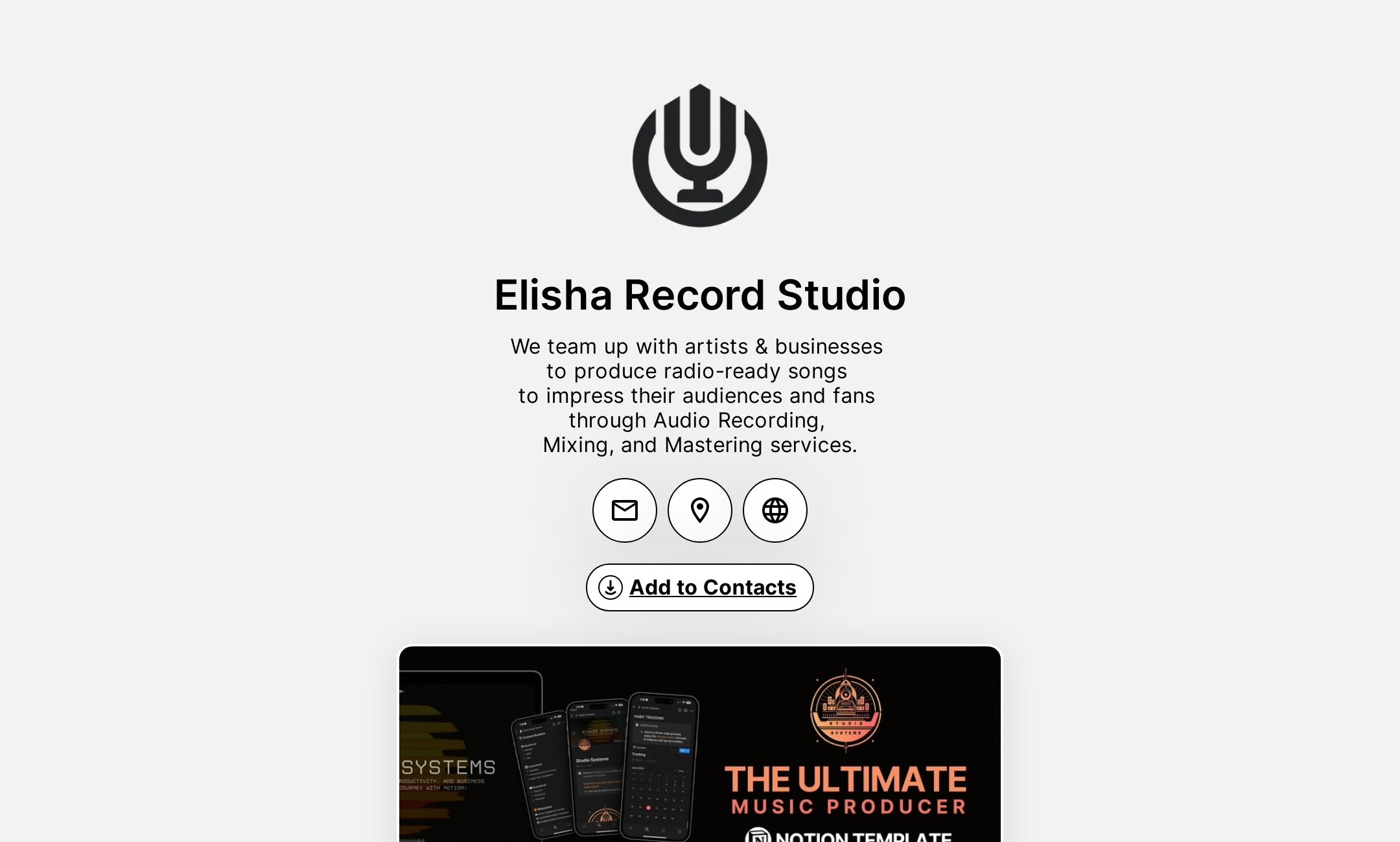 Elisha Record Studio's Flowpage