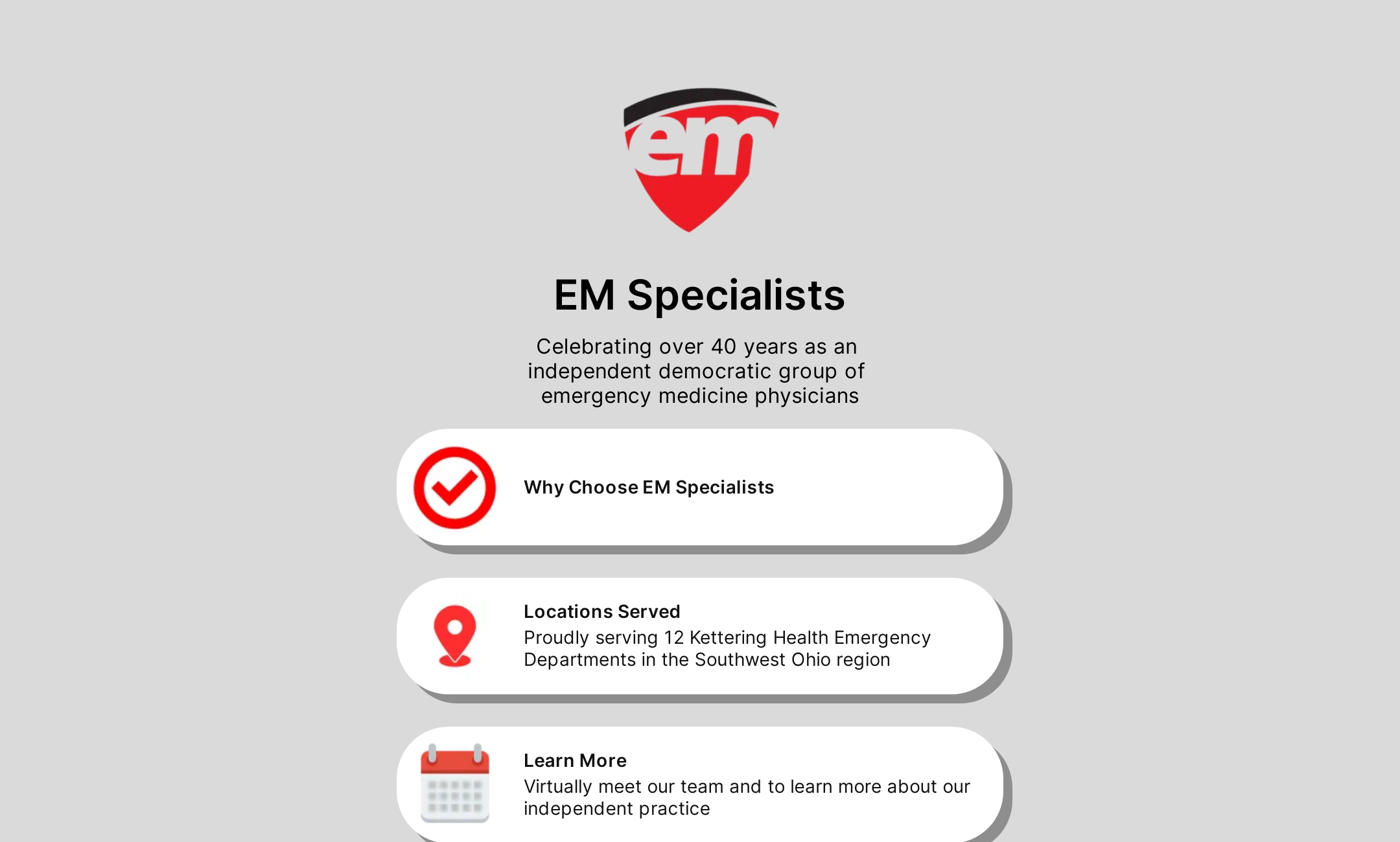 EM Specialists' Flowpage