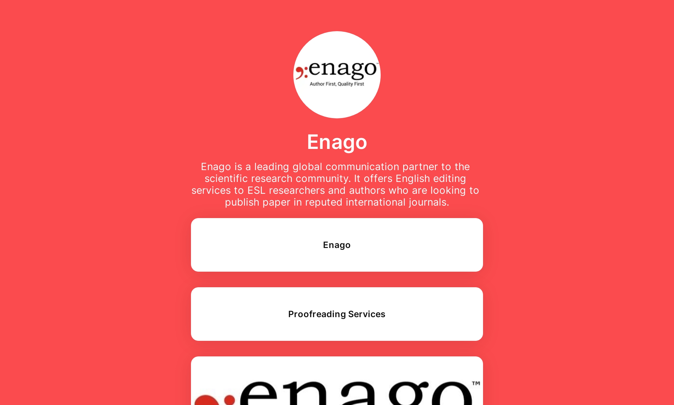 Enago's Flowpage