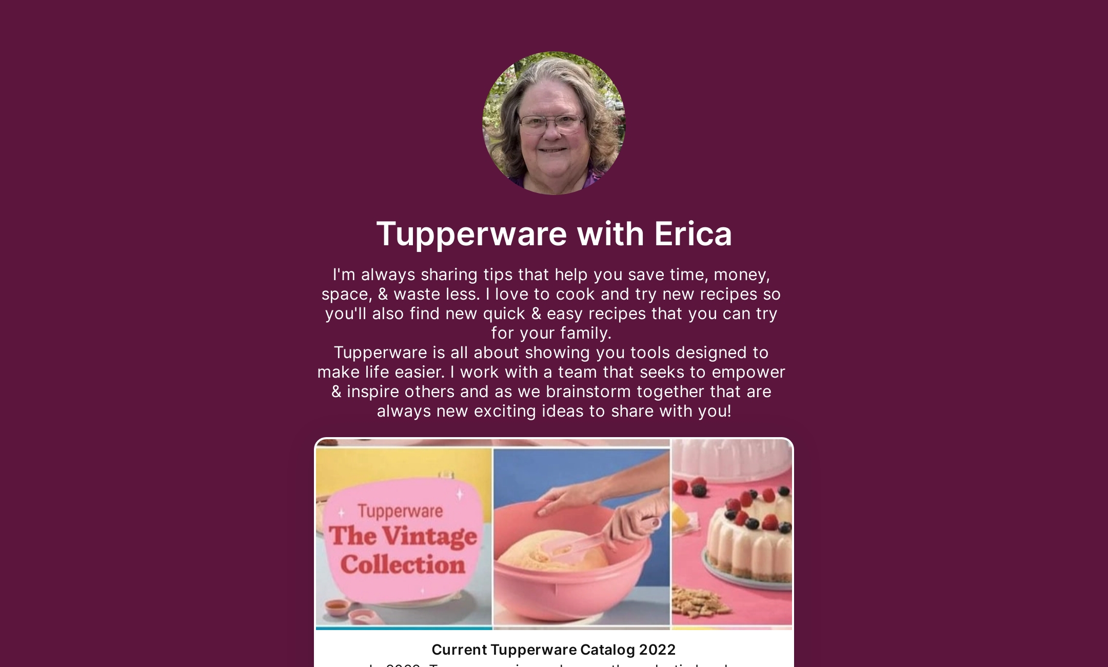 Tupperware with Erica's Flowpage