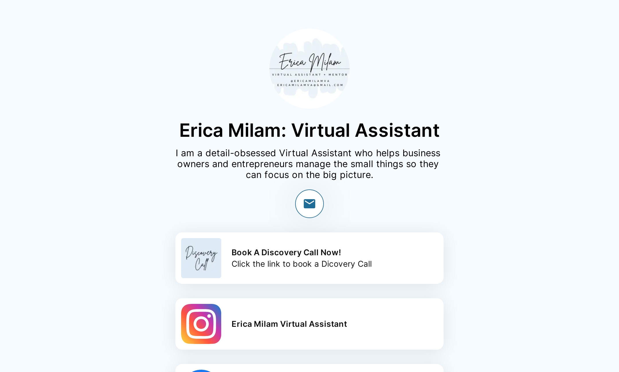 Erica Milam: Virtual Assistant's Flowpage
