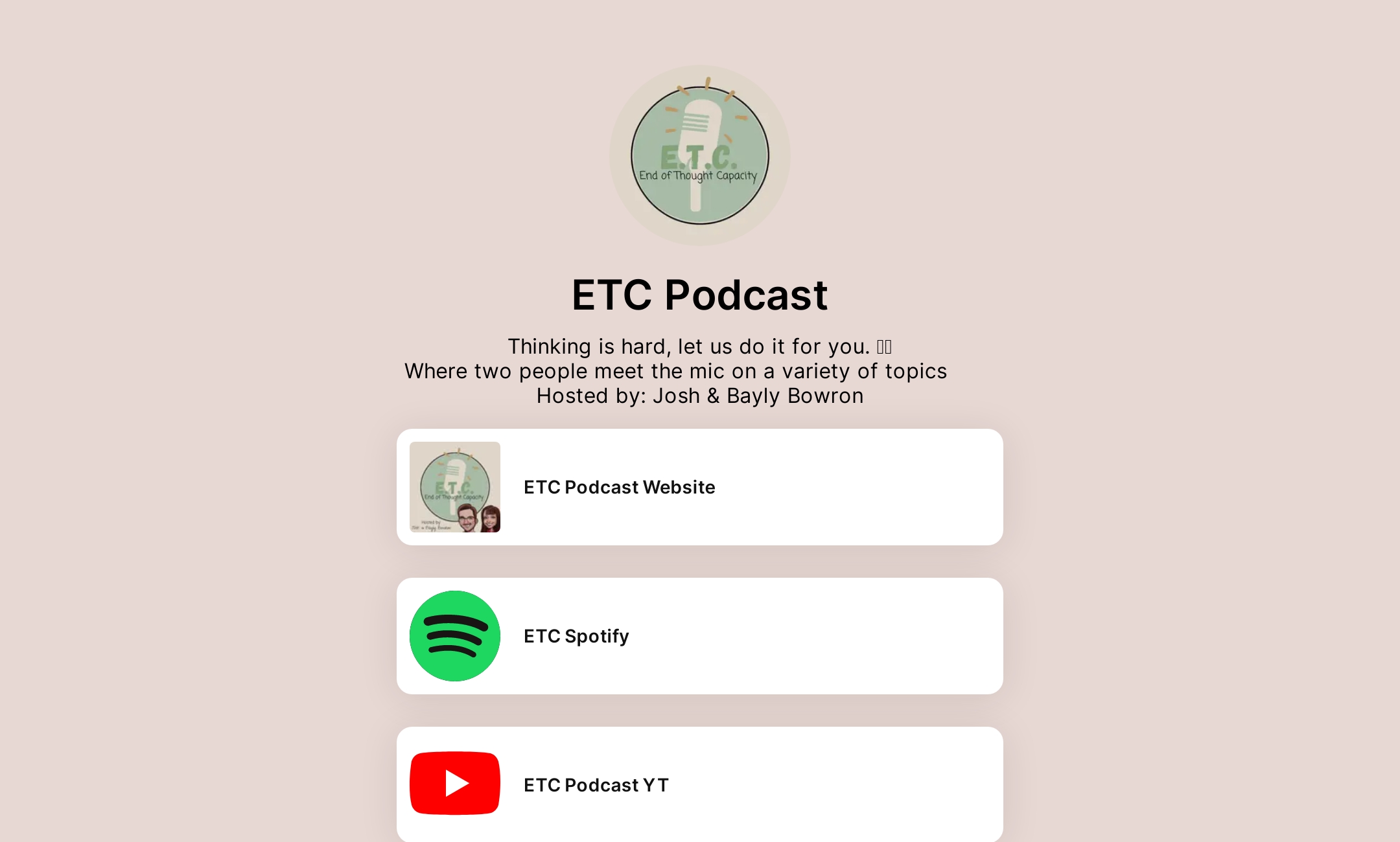 ETC Podcast's Flowpage