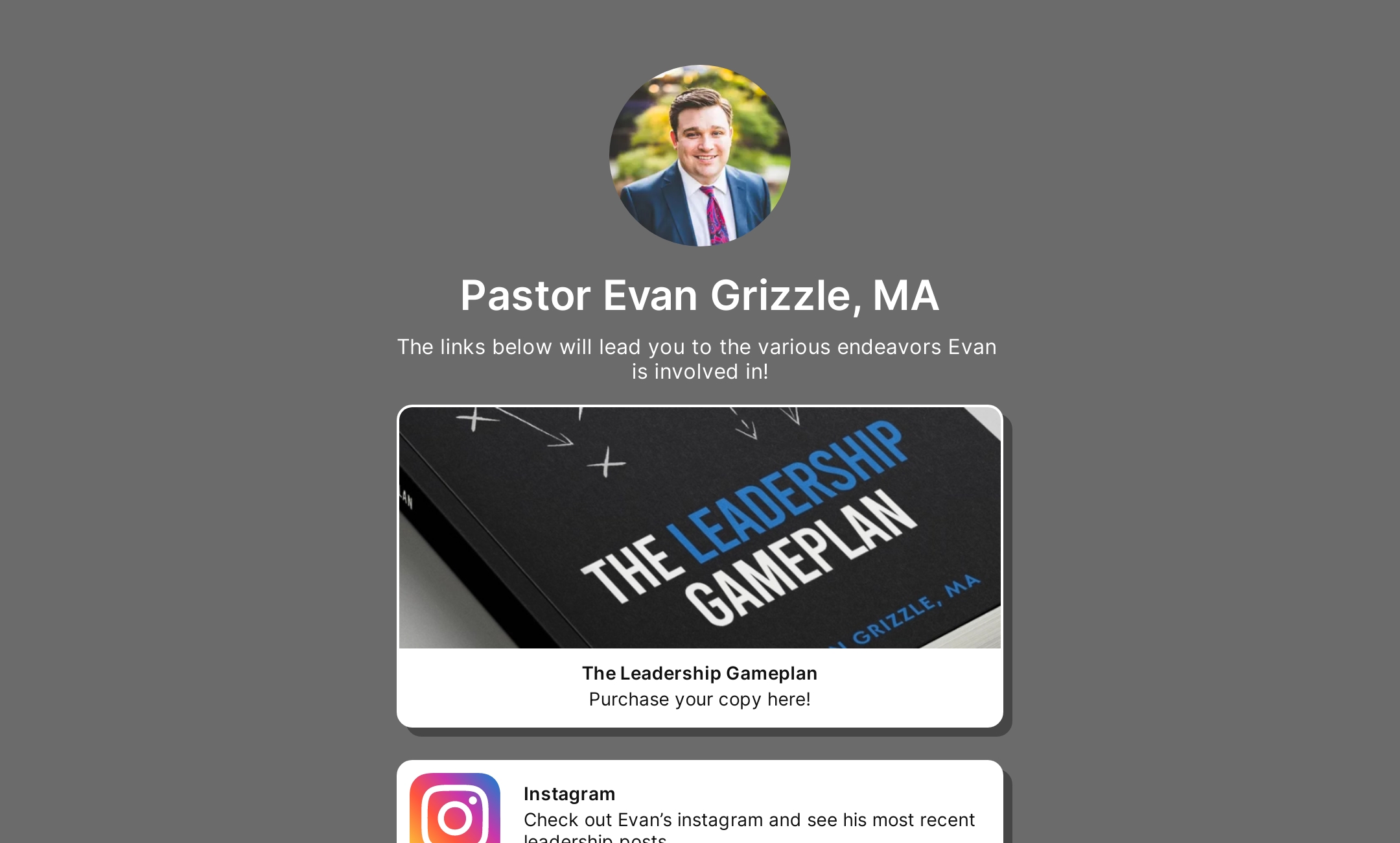 Pastor Evan Grizzle, MA's Flowpage