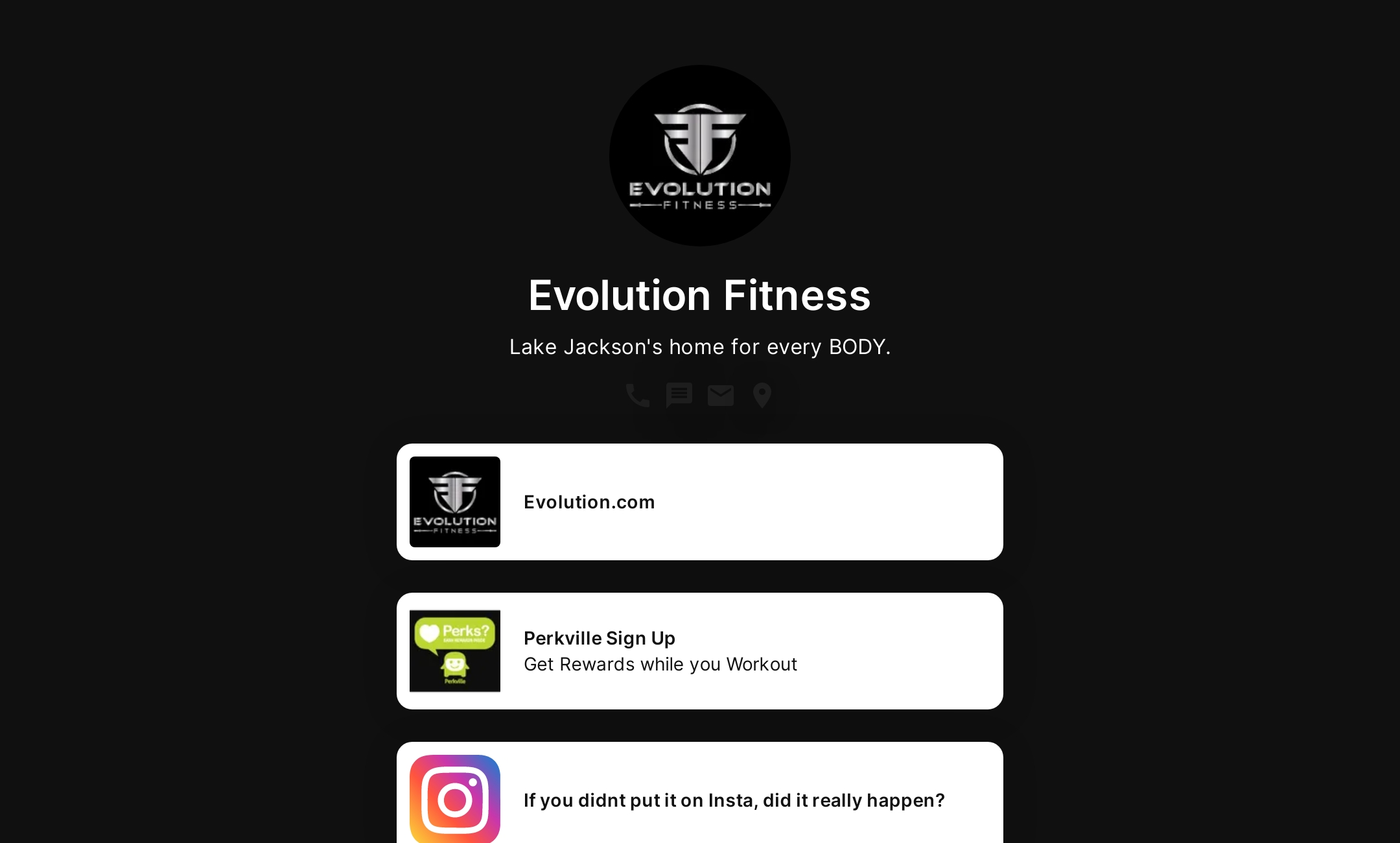 Evolution Fitness' Flowpage