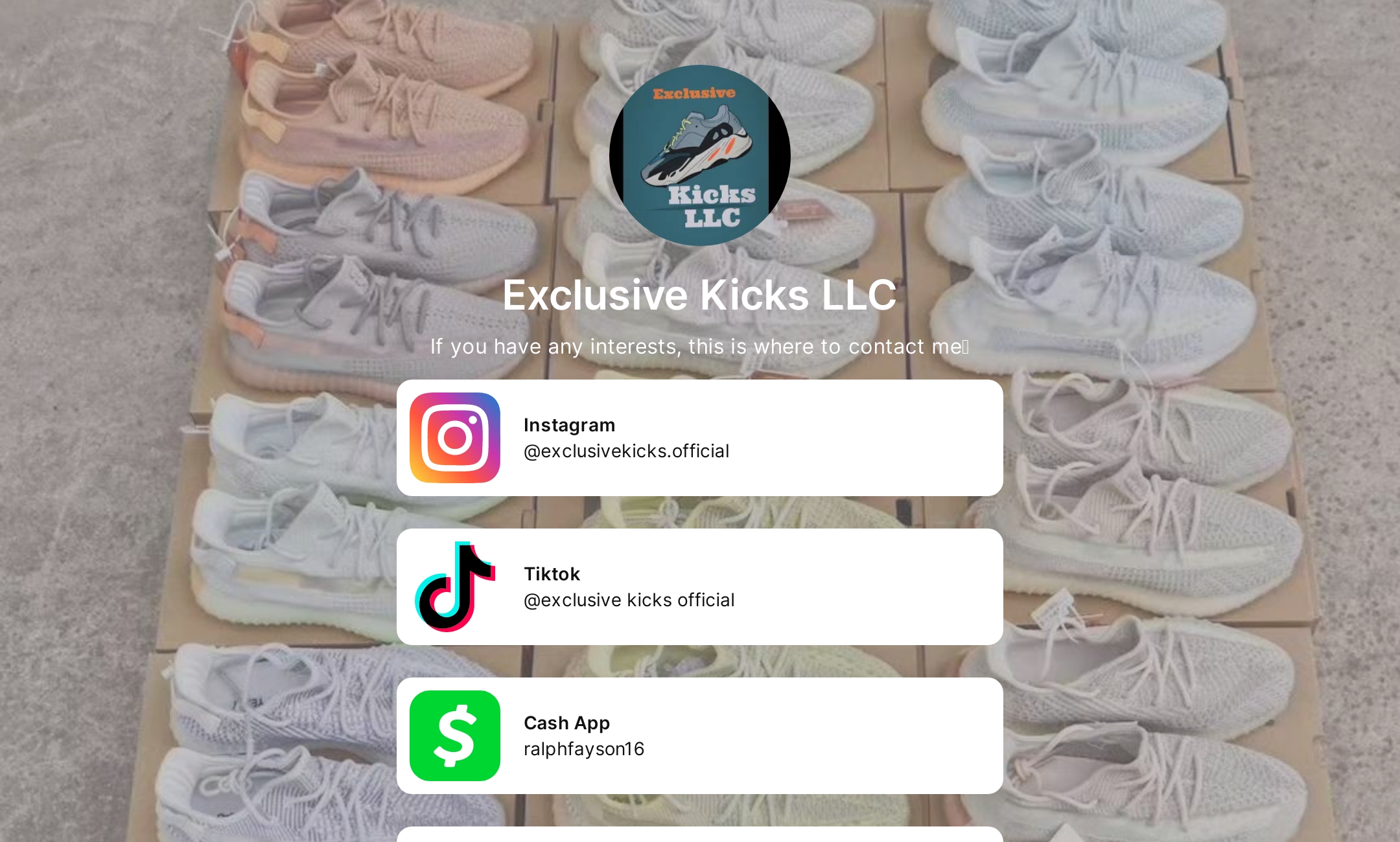 Exclusive Kicks LLC's Flowpage