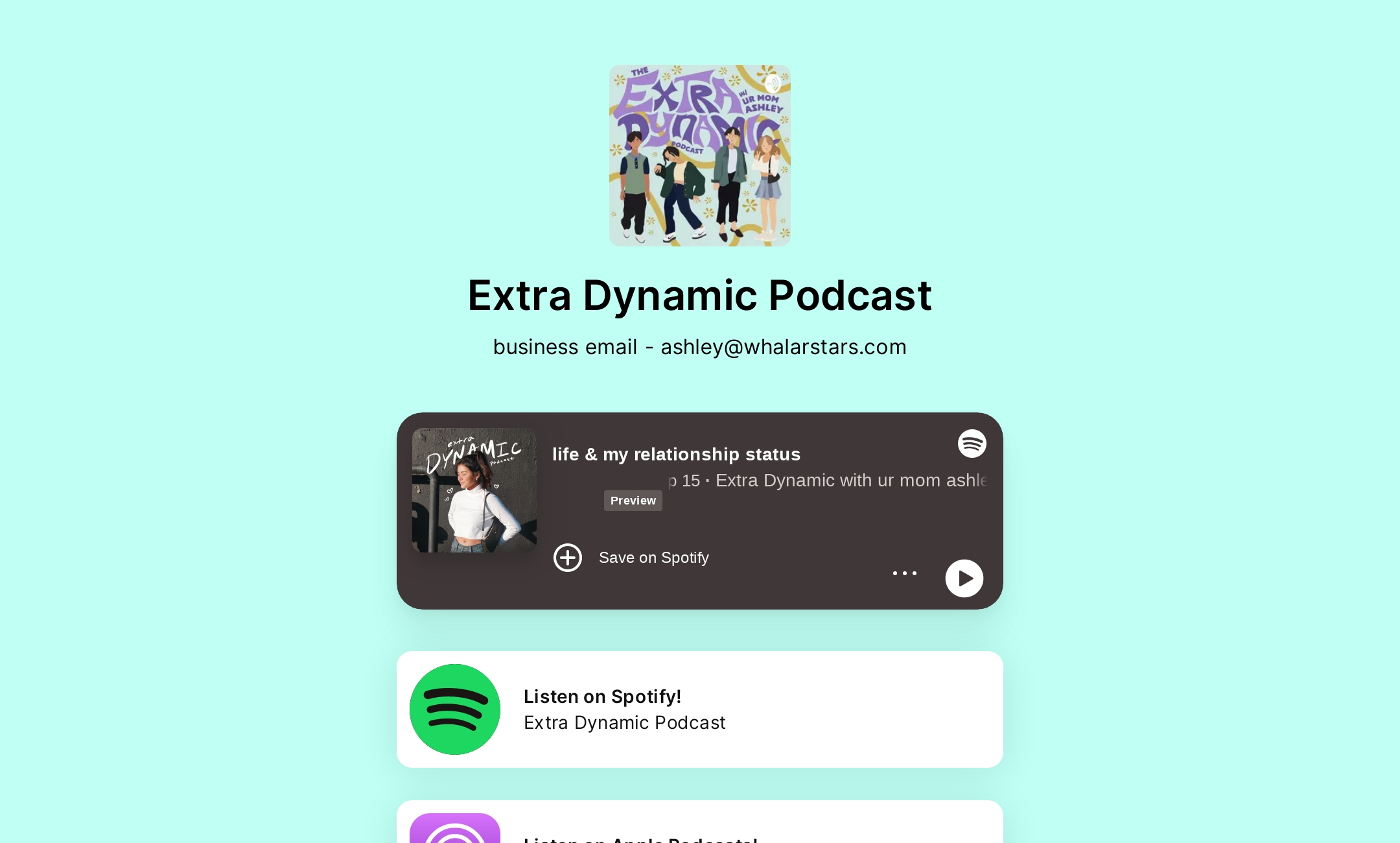 Extra Dynamic Podcast's Flowpage