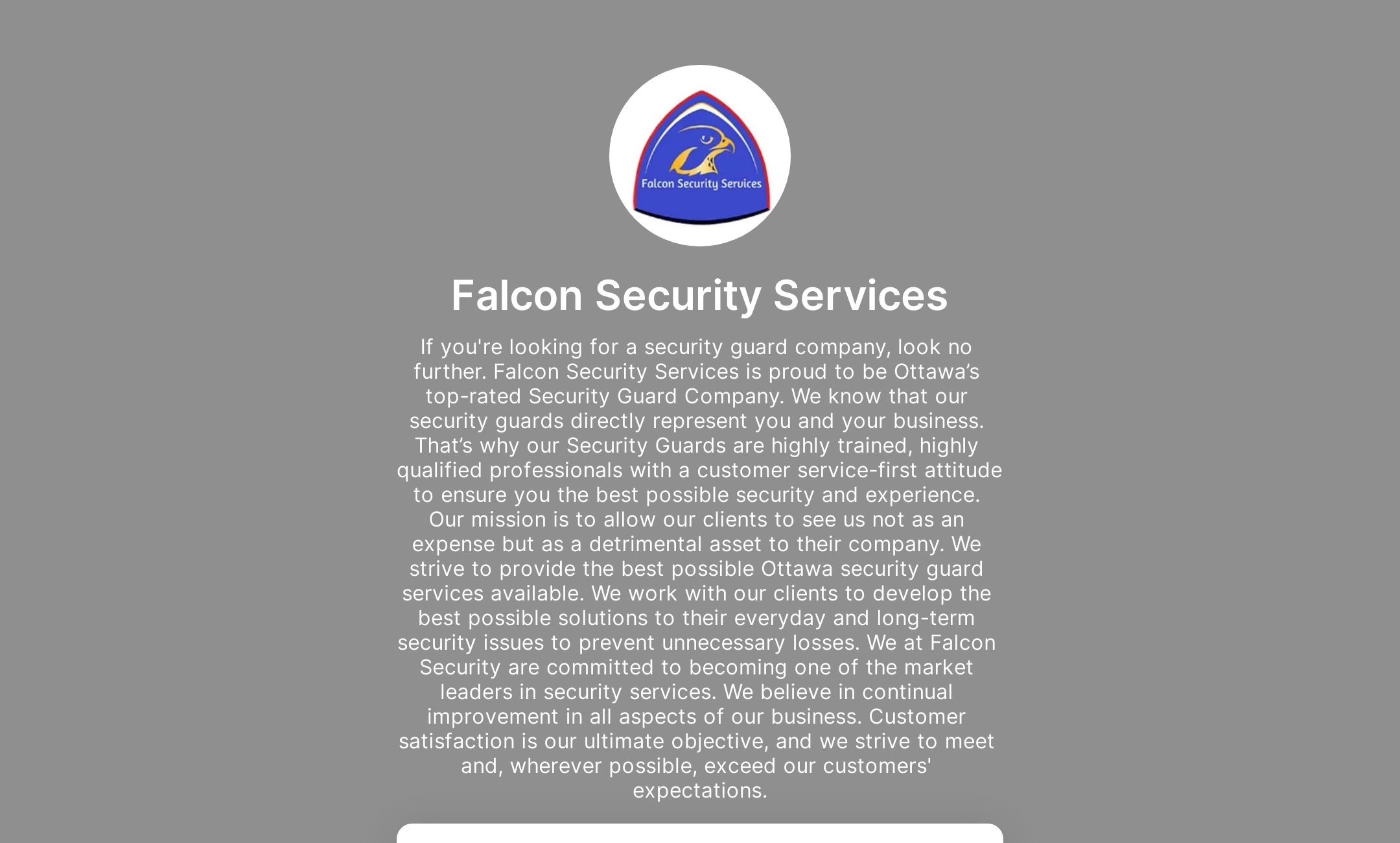 Falcon Security Services' Flowpage
