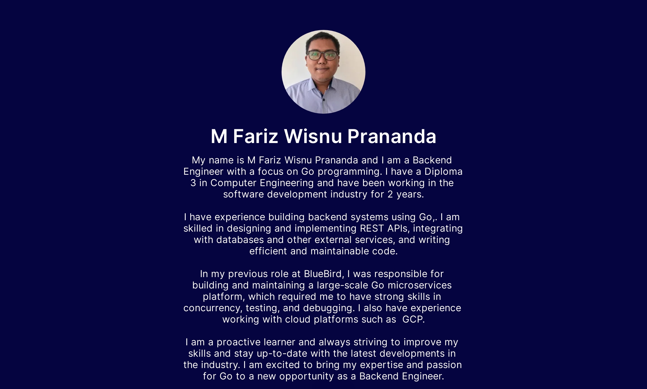 M Fariz Wisnu Prananda's Flowpage