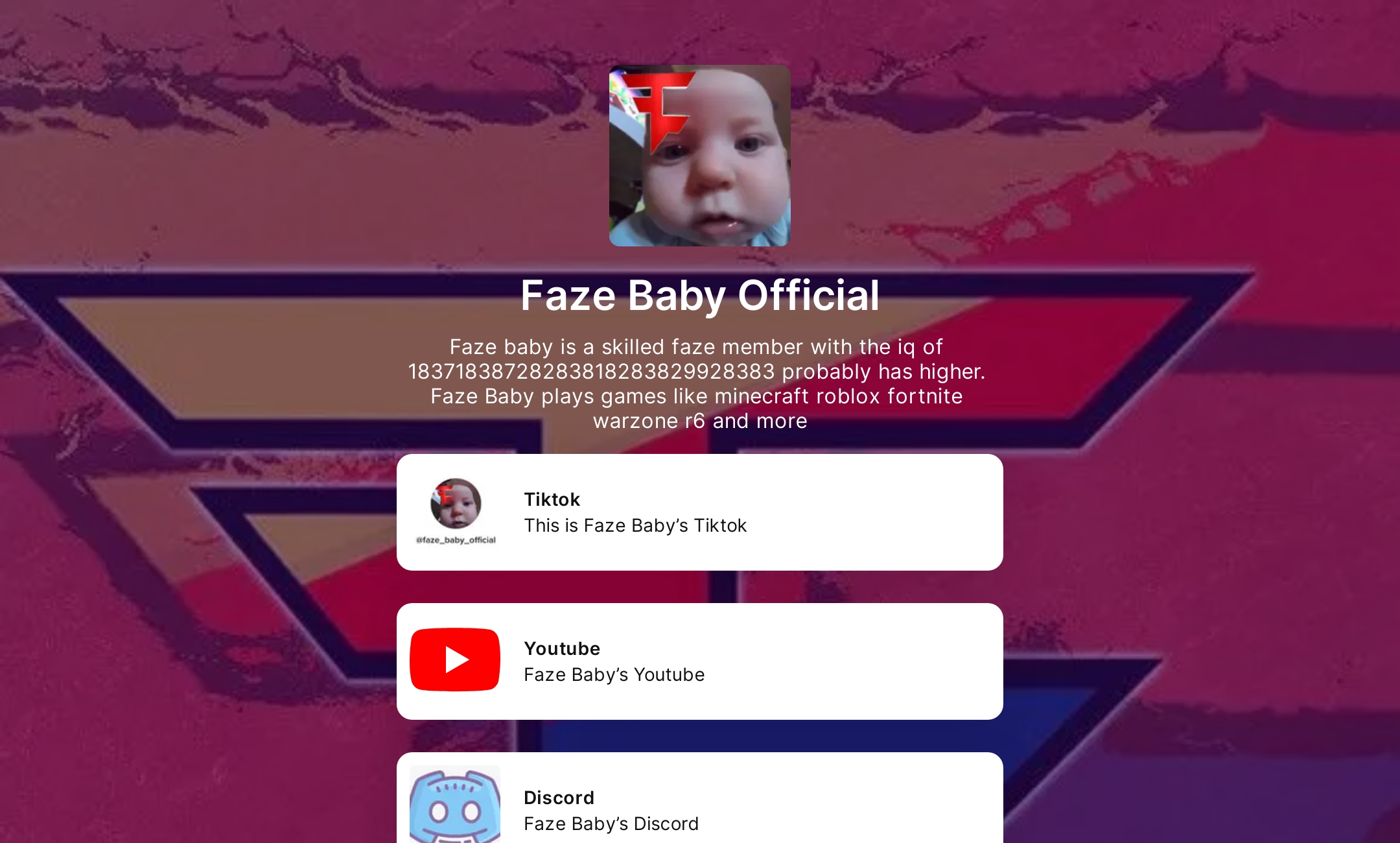 Faze Baby Official's Flowpage