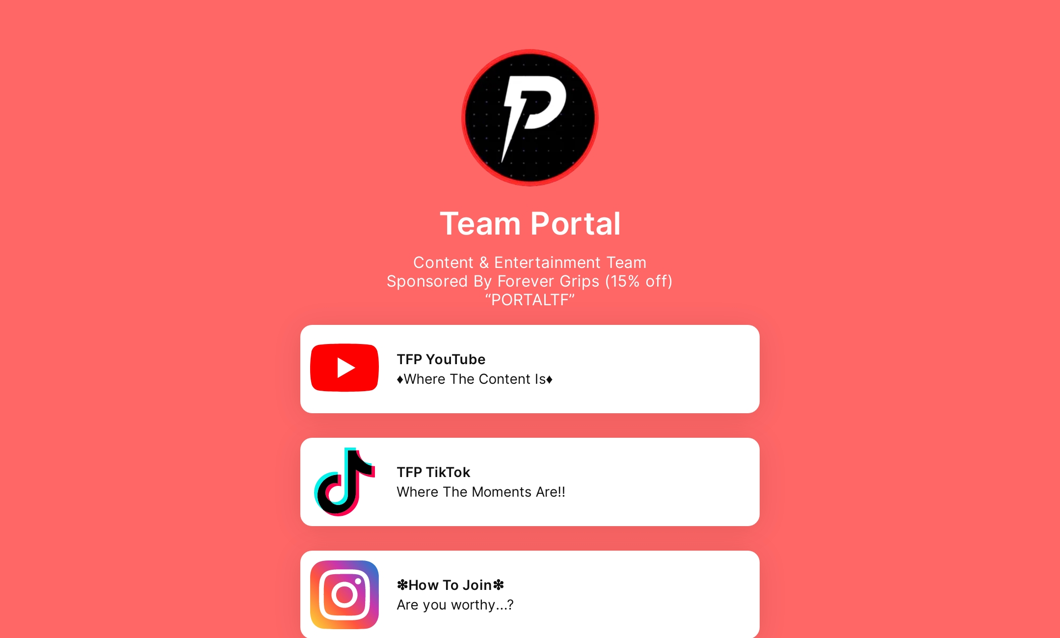 Team Portal's Flowpage