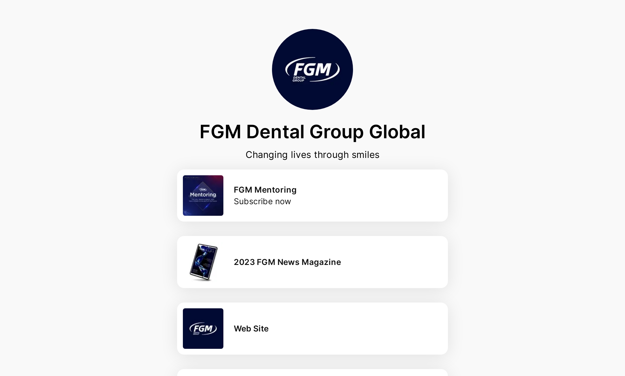 FGM Dental Group Global's Flowpage