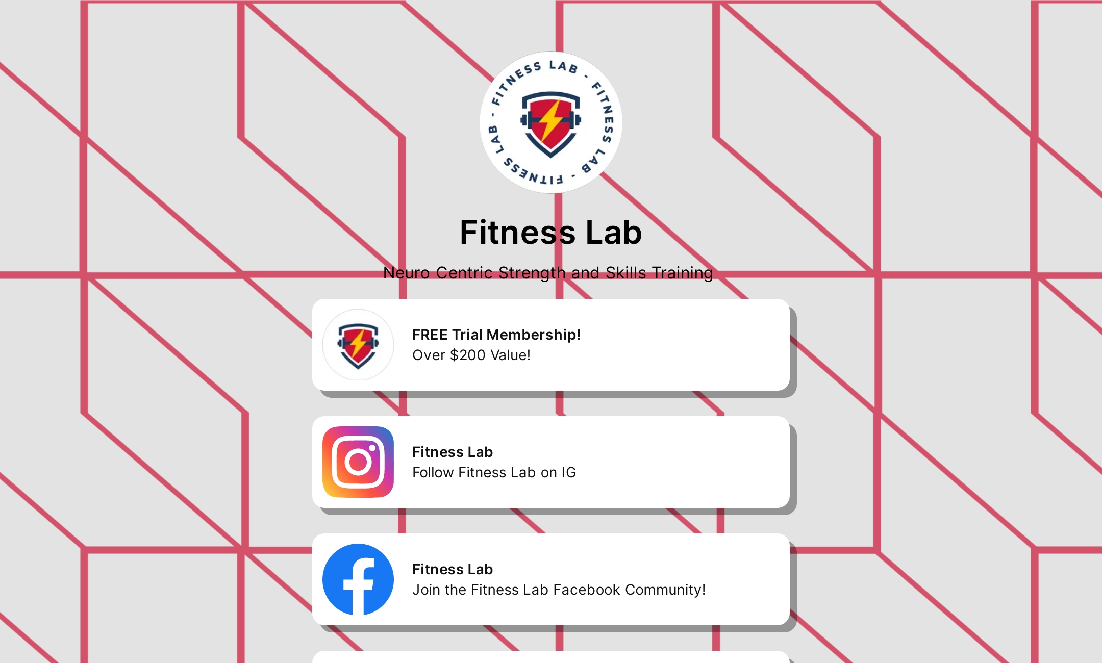 Fitness Lab's Flowpage